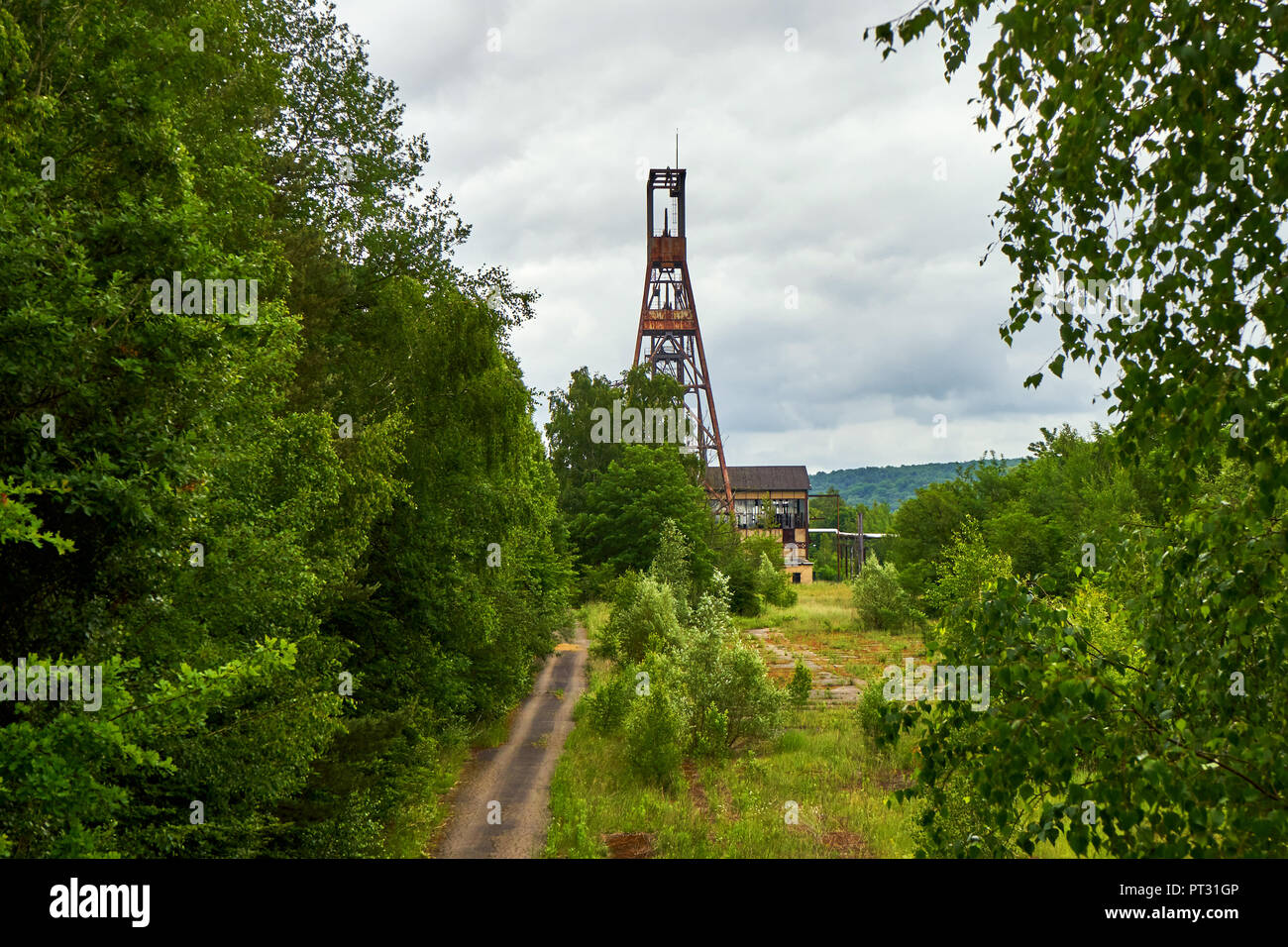 Puit Simon Old Coal Mine Disused Forbach Lorraine France Stock Photo ...