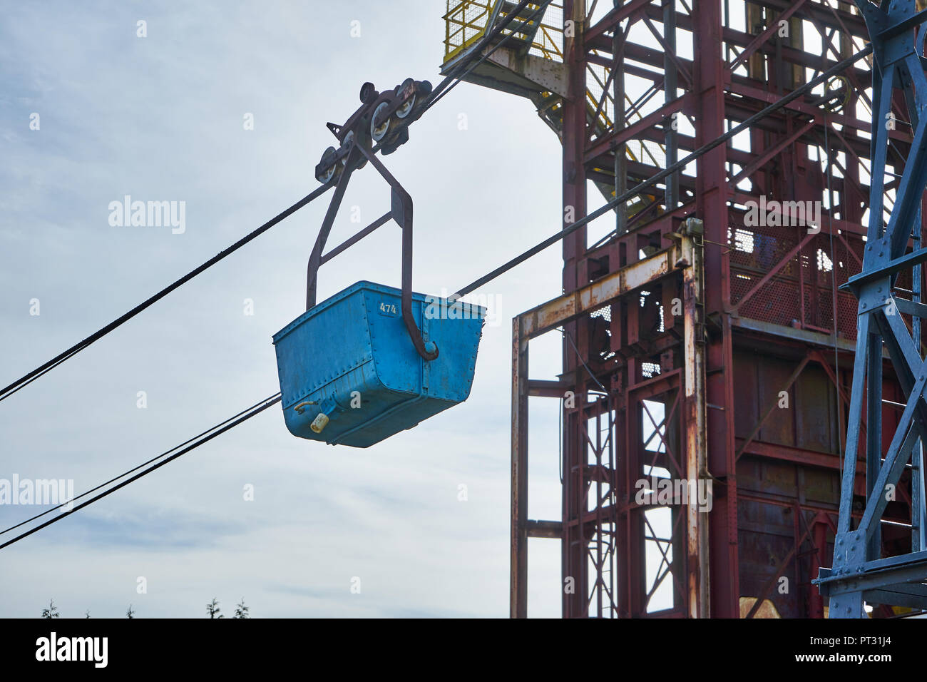 Old Industrial Cableway Dedicated To Iron Ore Transport Stock Photo - Alamy