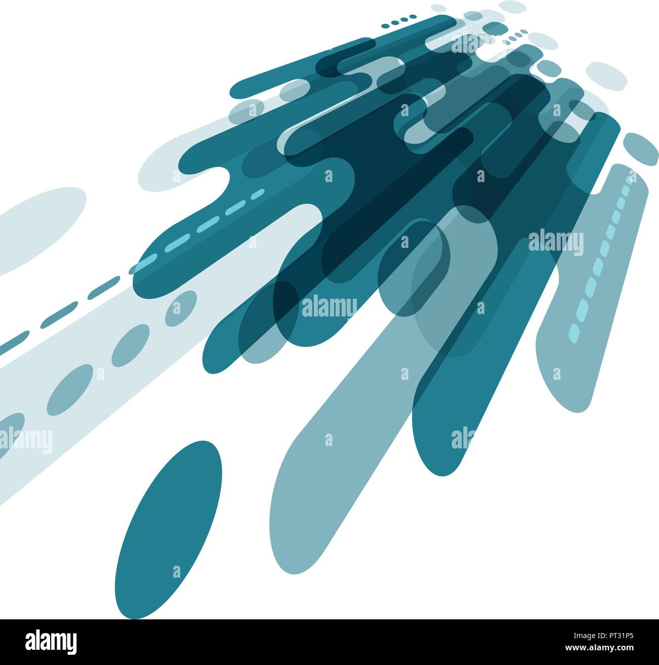 Perspective green geometric motion shapes background, stock vector ...