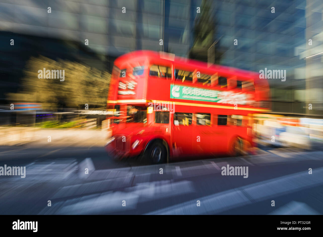 England, London, Red Double Decker Routemaster Bus Stock Photo - Alamy