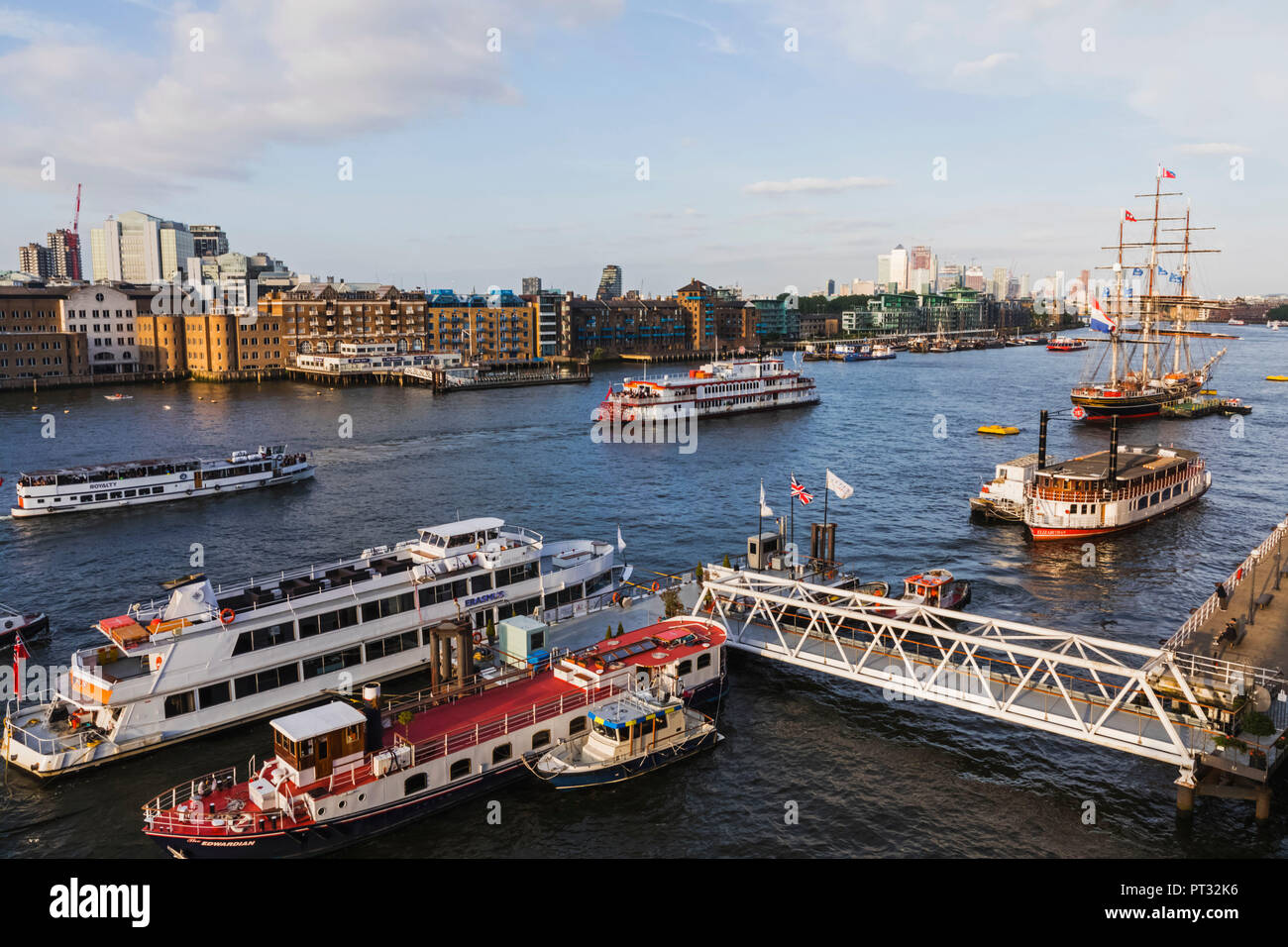 Tall ship and docklands skyline hi-res stock photography and images - Alamy