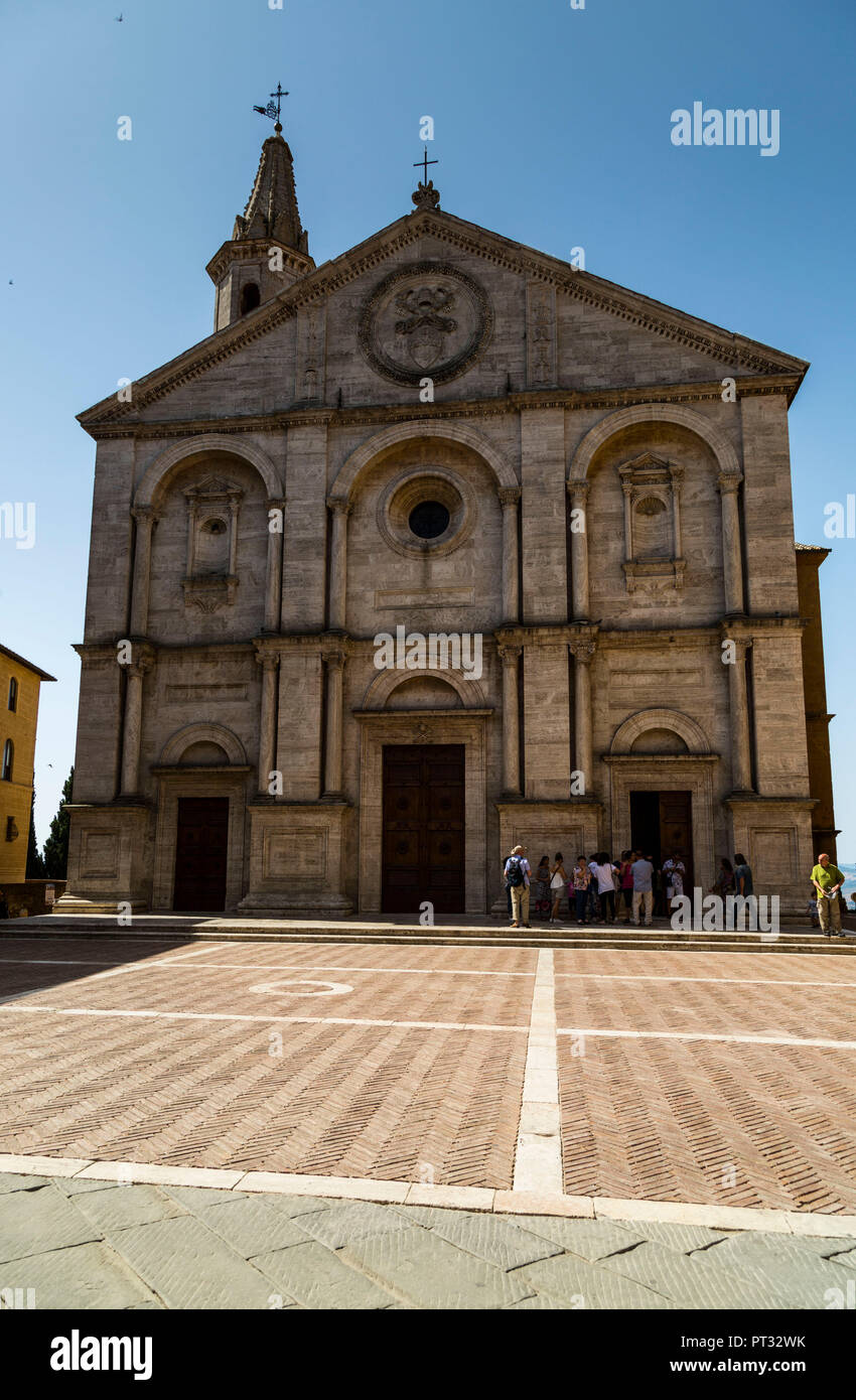 Europe, Italy, Tuscany, Pienza - Cathedral of Pienza Stock Photo - Alamy
