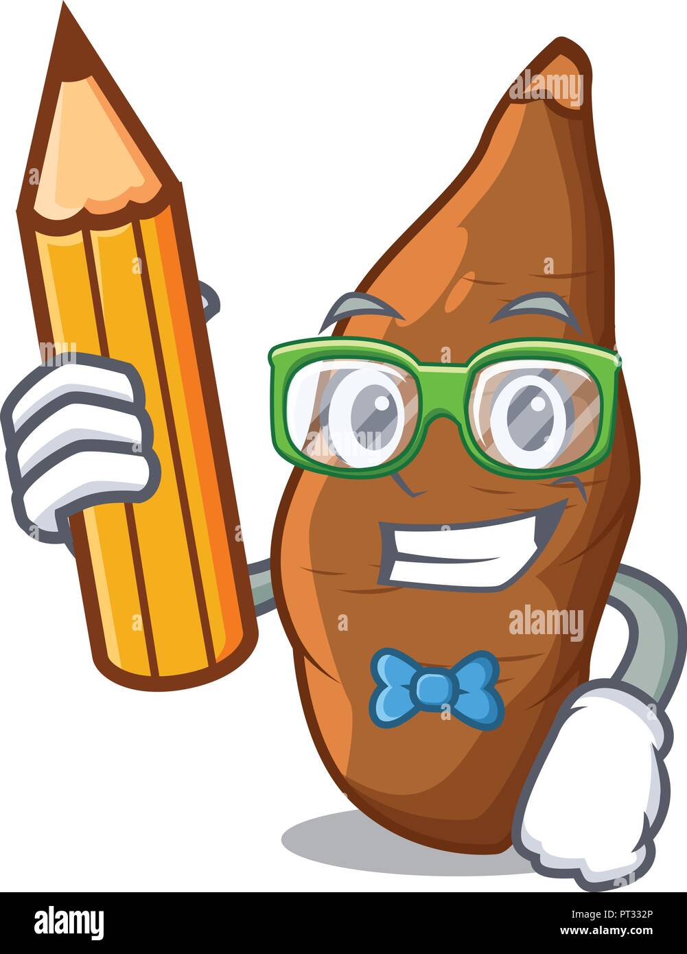 Student cassava root on the plate cartoon Stock Vector Image & Art - Alamy