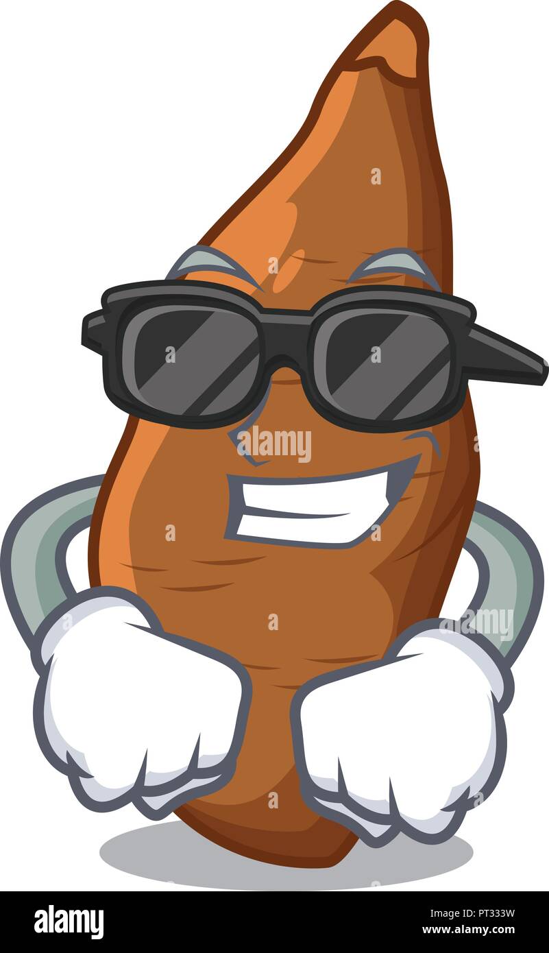 Super cool cassava root on the plate cartoon Stock Vector Image & Art ...