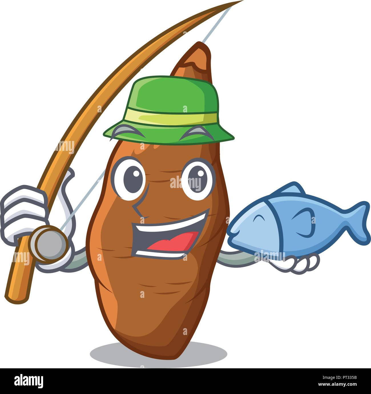 Fishing ripe cassava on the cartoon table Stock Vector Image & Art - Alamy