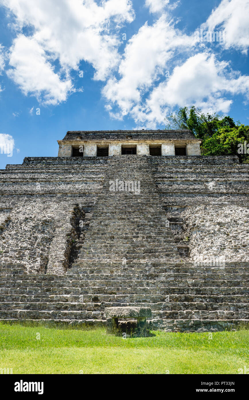Stairs temple inscriptions palenque chiapas hi-res stock photography ...