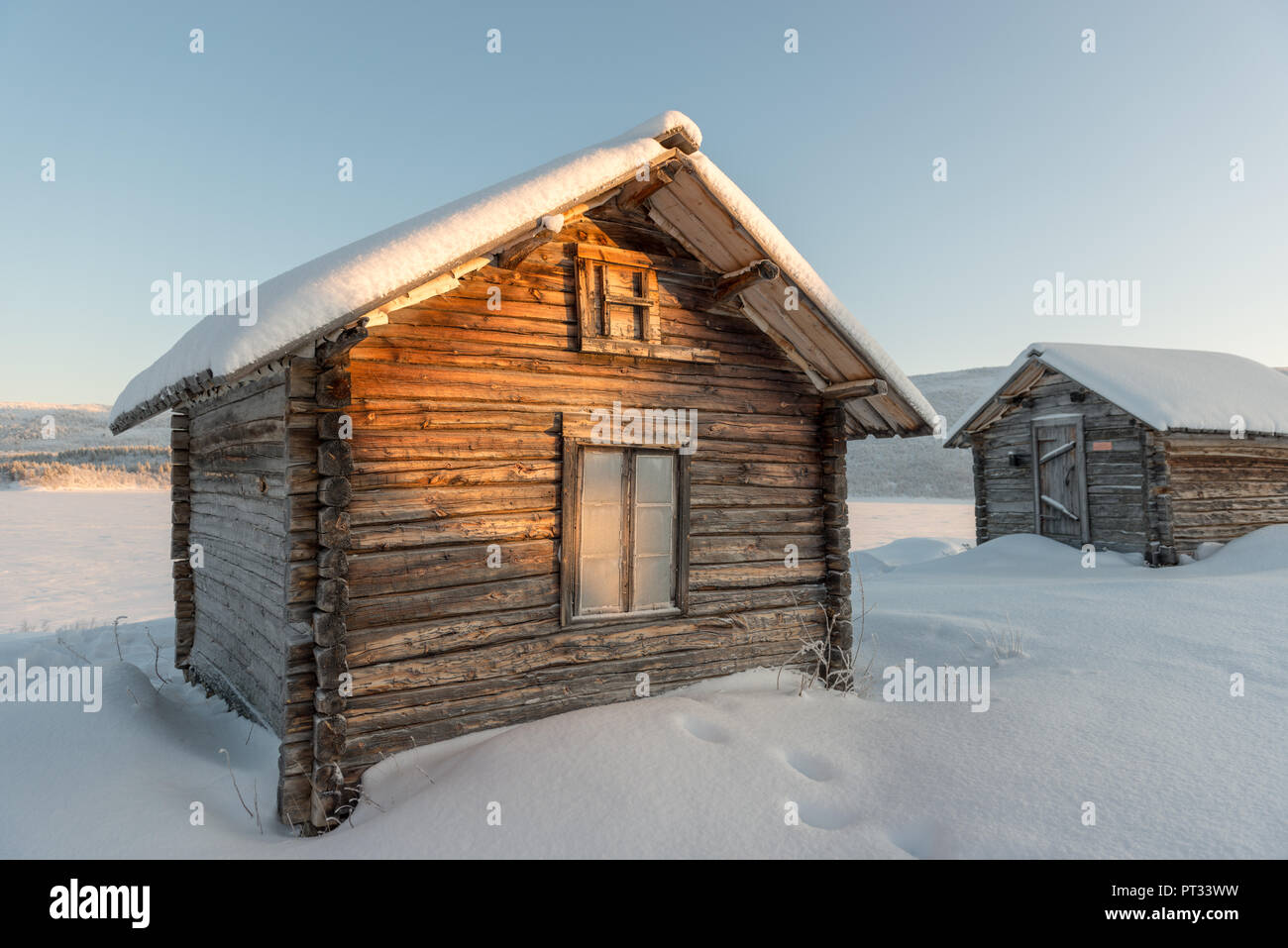The church huts In Utsjoki Finland were the lodgings for Sami families ...