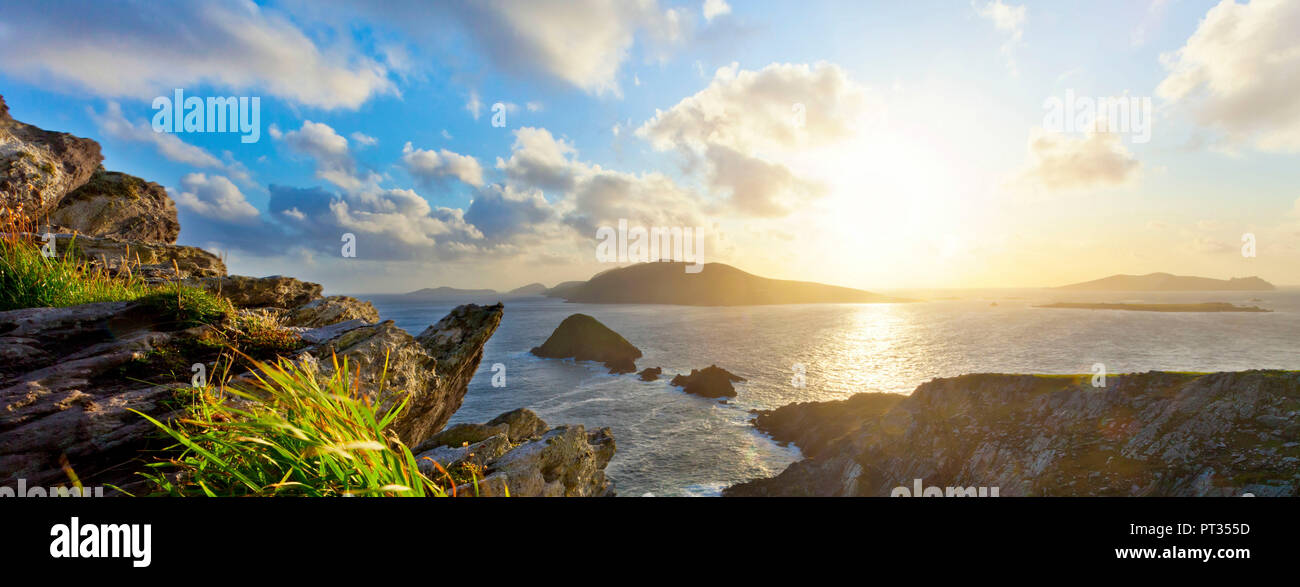 Dunmore Head, scenic irish west coast, looking from dingle peninsula ...