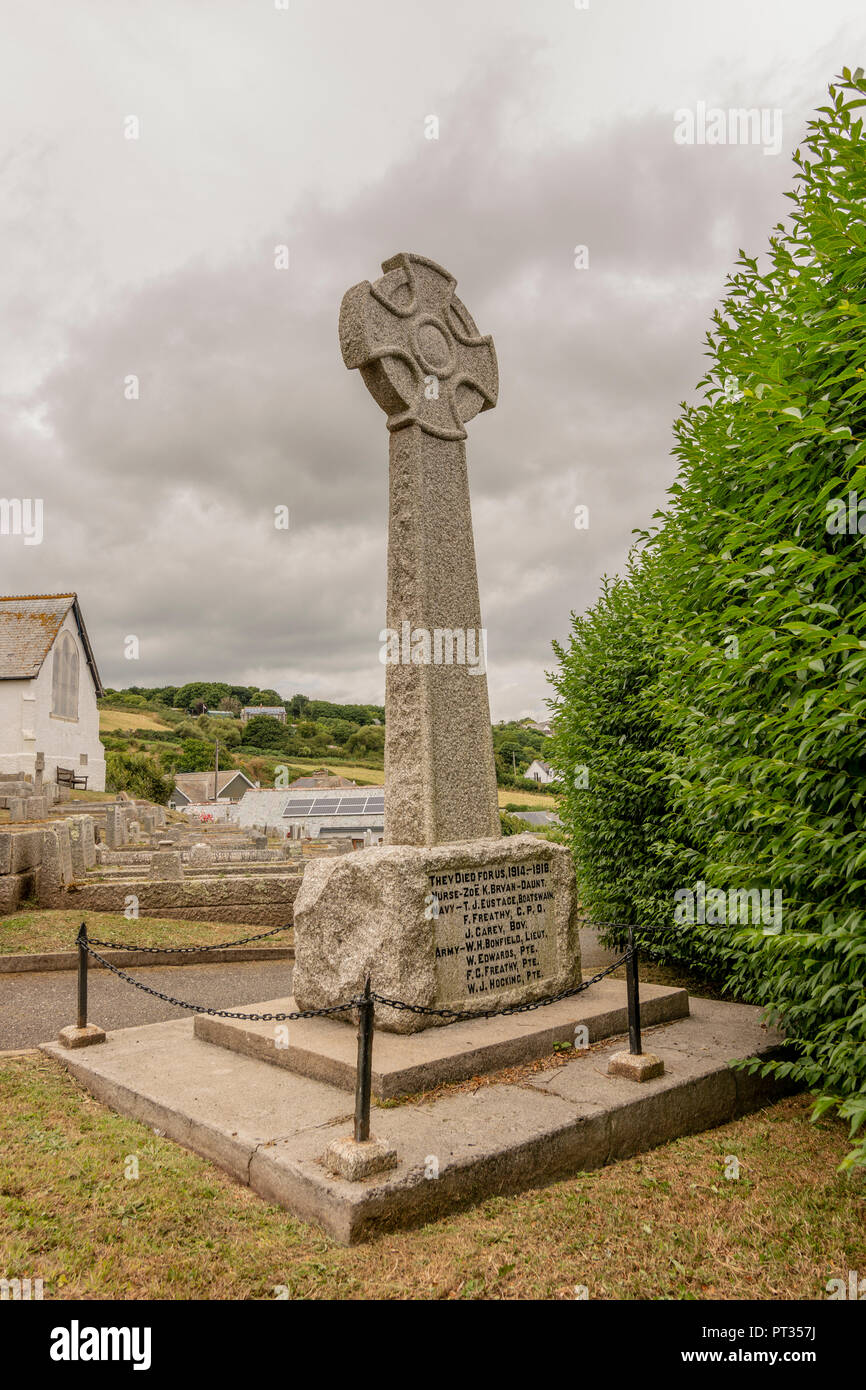 Coverack War Memorial - Coverack, Lizard Peninsular, Cornwall, south ...