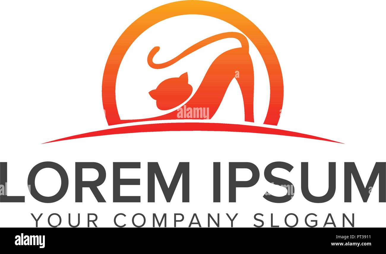 Cat logo hi-res stock photography and images - Alamy