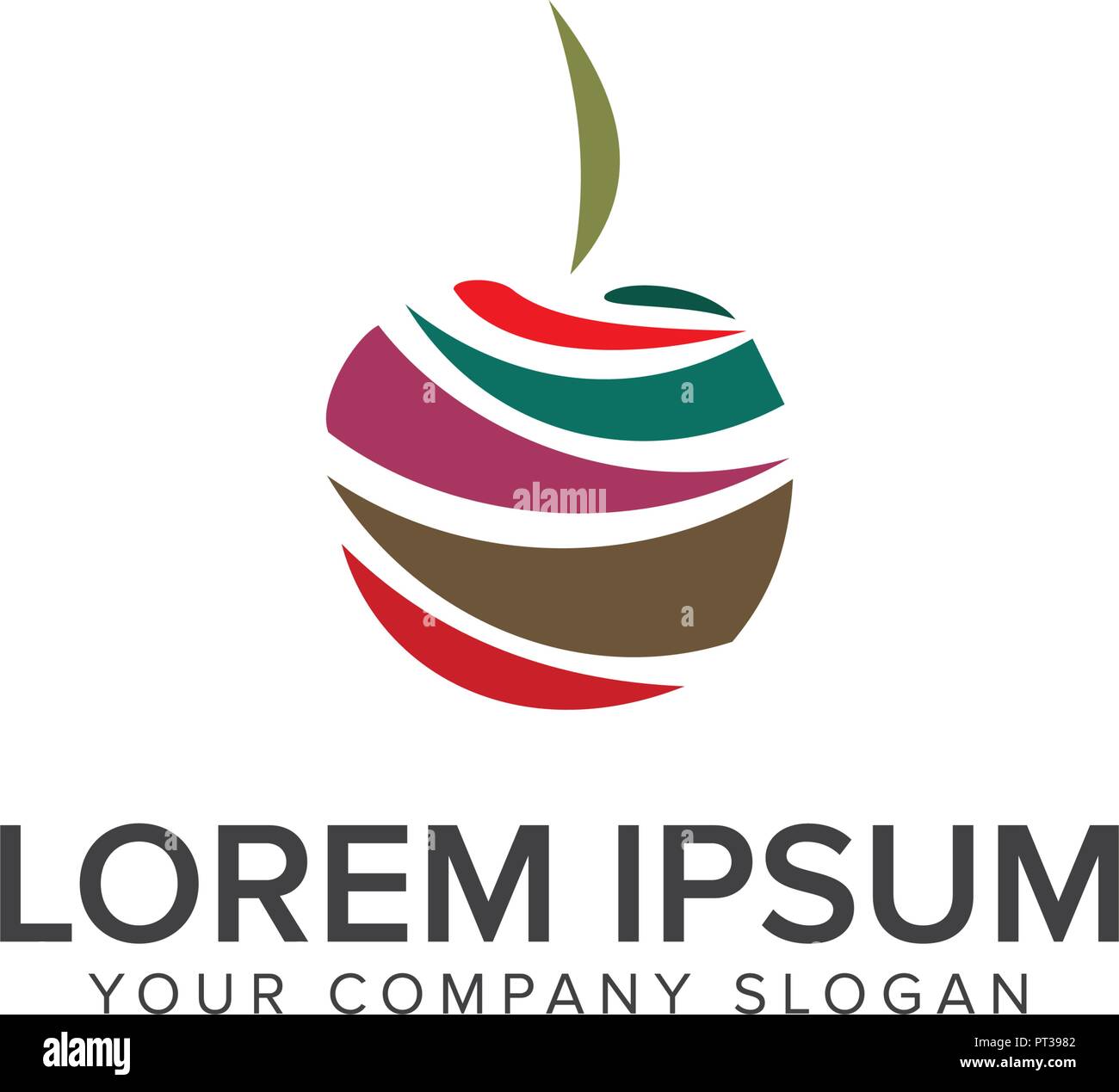 Multicolor fruit logo design concept template Stock Vector Image & Art ...