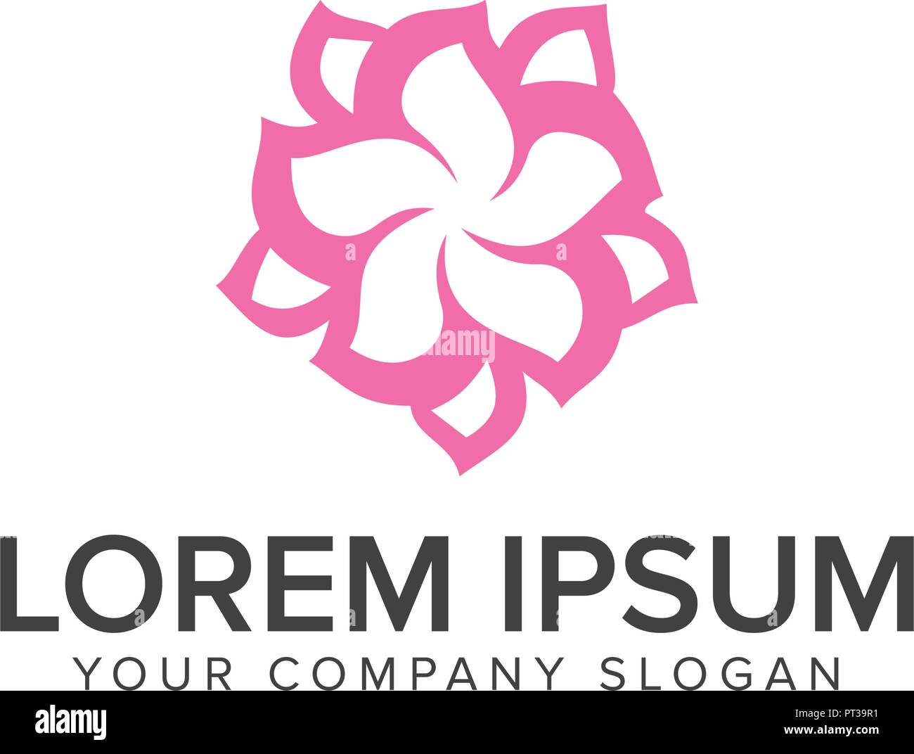 abstract Flower logo design concept template Stock Vector Image & Art ...