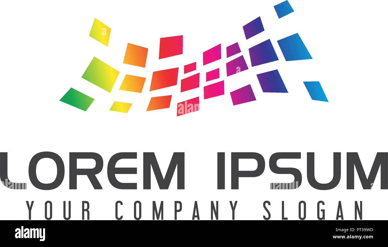 Abstract media technology logo design concept template Stock Vector ...