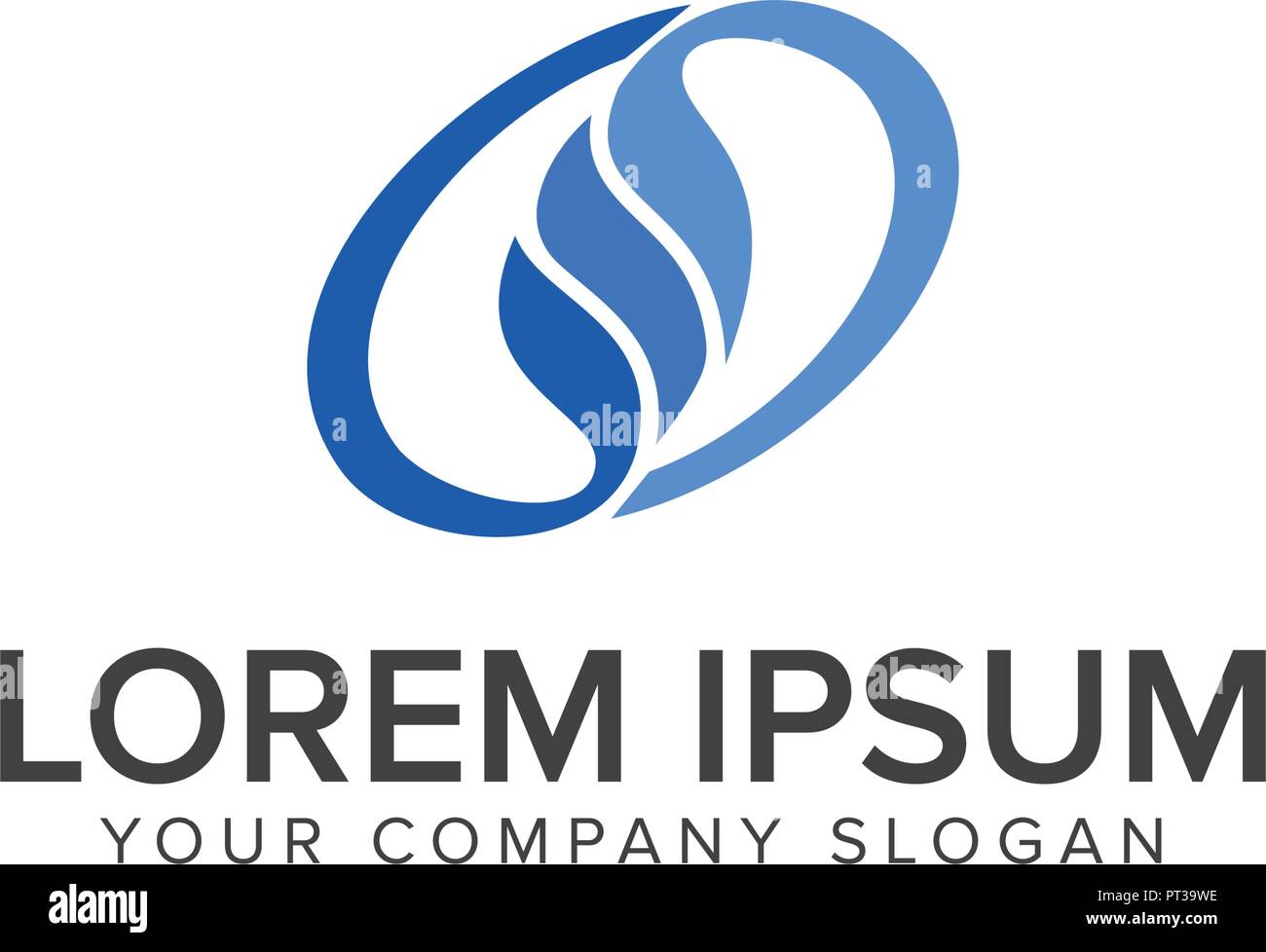 Blue leaf icon Stock Vector Images - Alamy