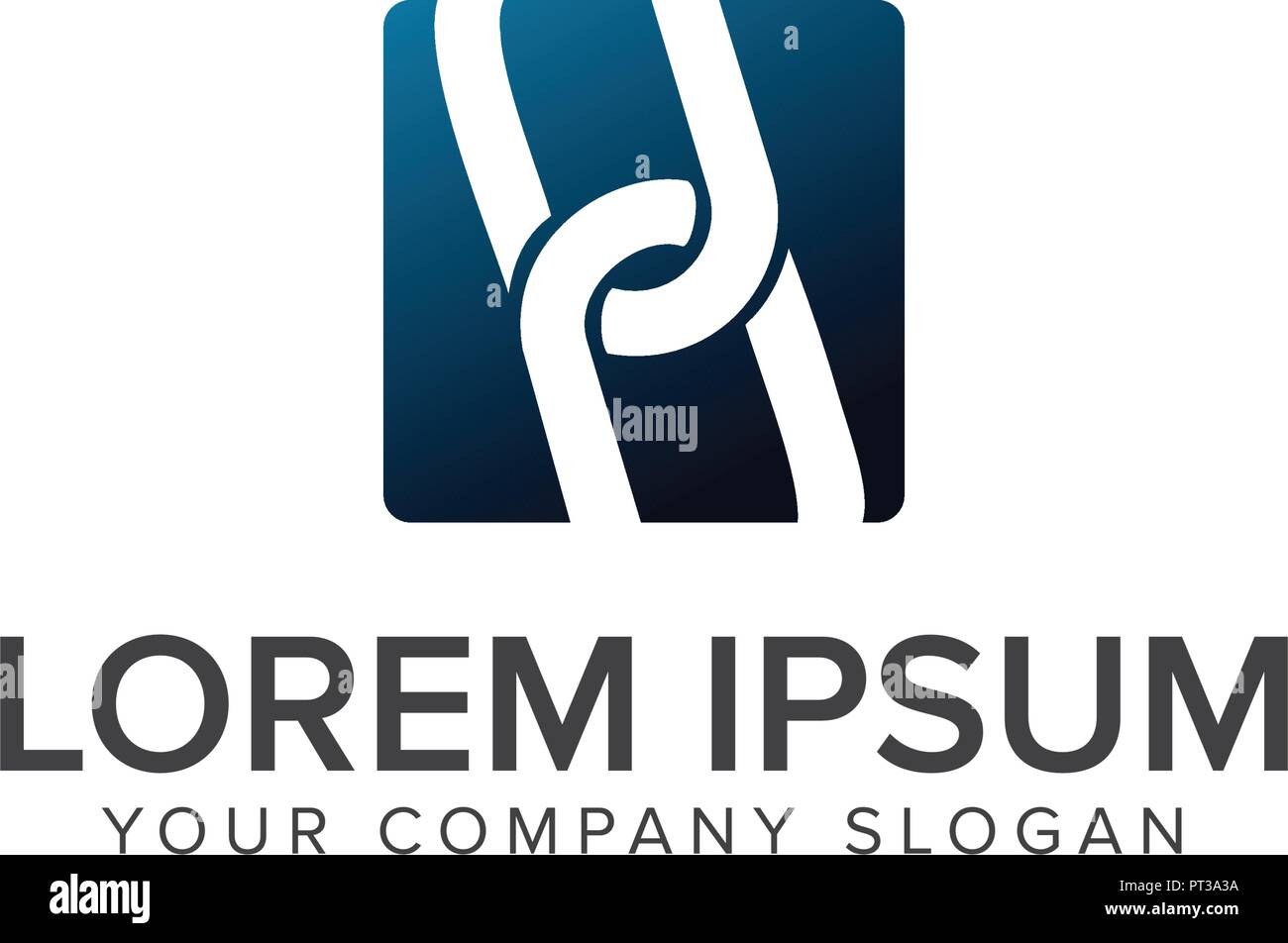 chain logo design concept template Stock Vector Image & Art - Alamy