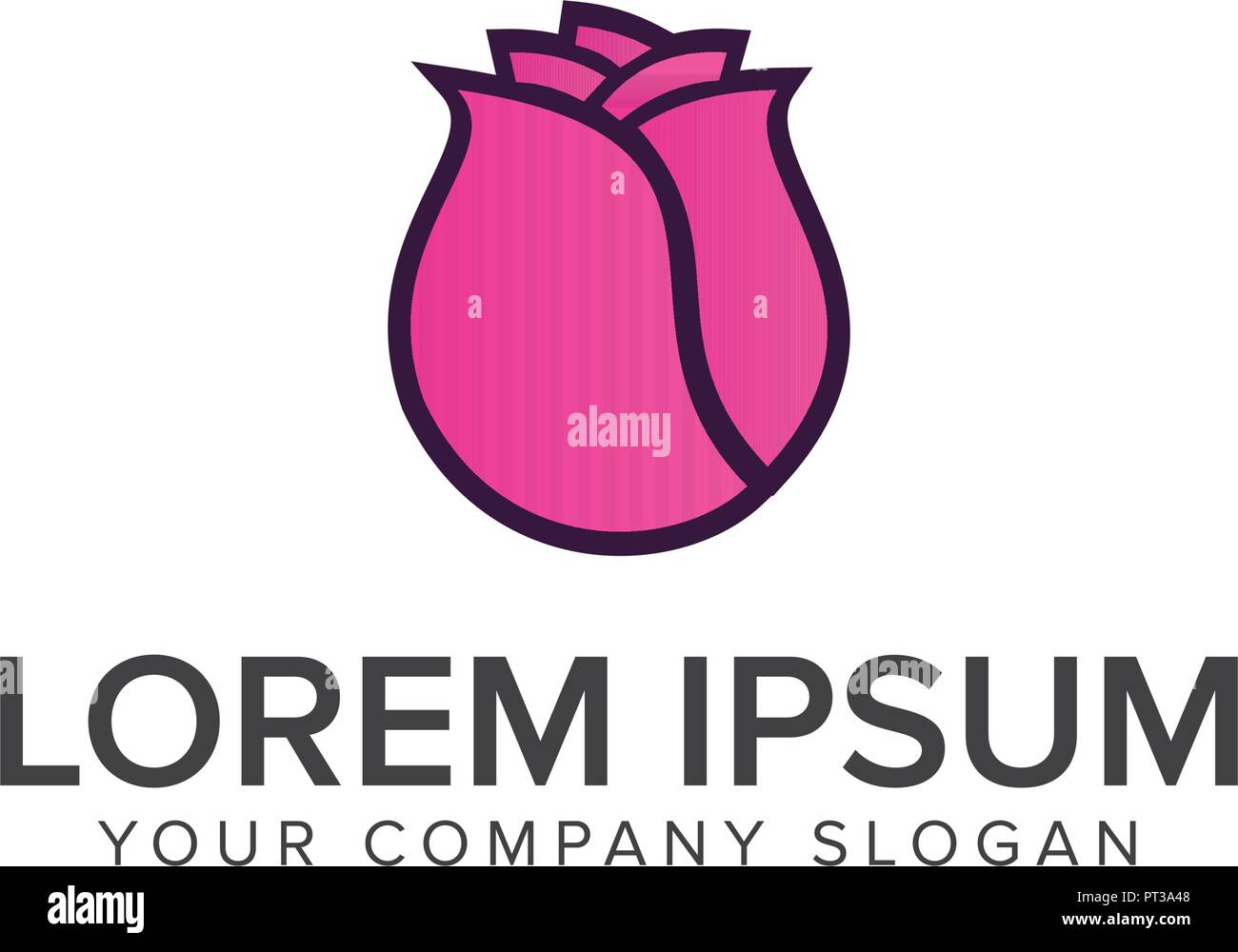 Tulips flower logo design concept template Stock Vector Image & Art - Alamy