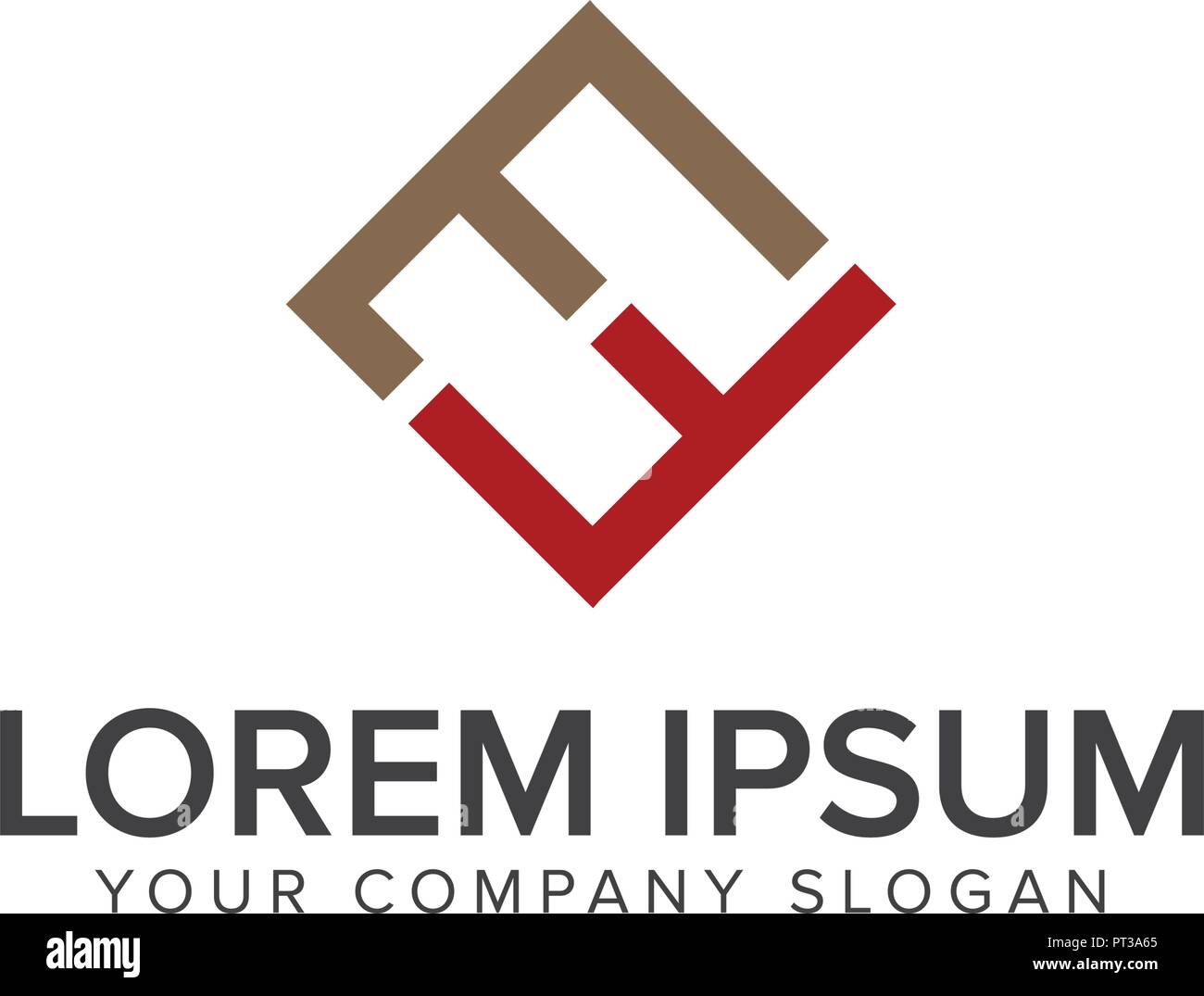 Letter E F Logo High Resolution Stock Photography and Images - Alamy