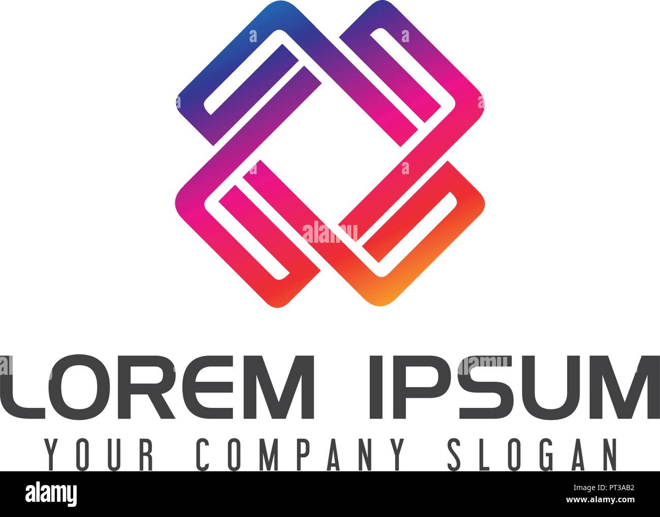 modern square Media logo vibrant color design concept template Stock ...