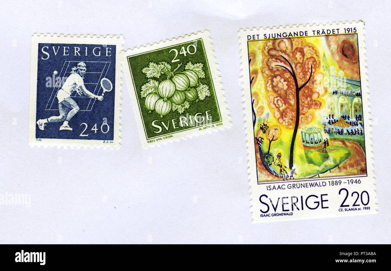 Sweden Postage Stamp High Resolution Stock Photography and Images - Alamy