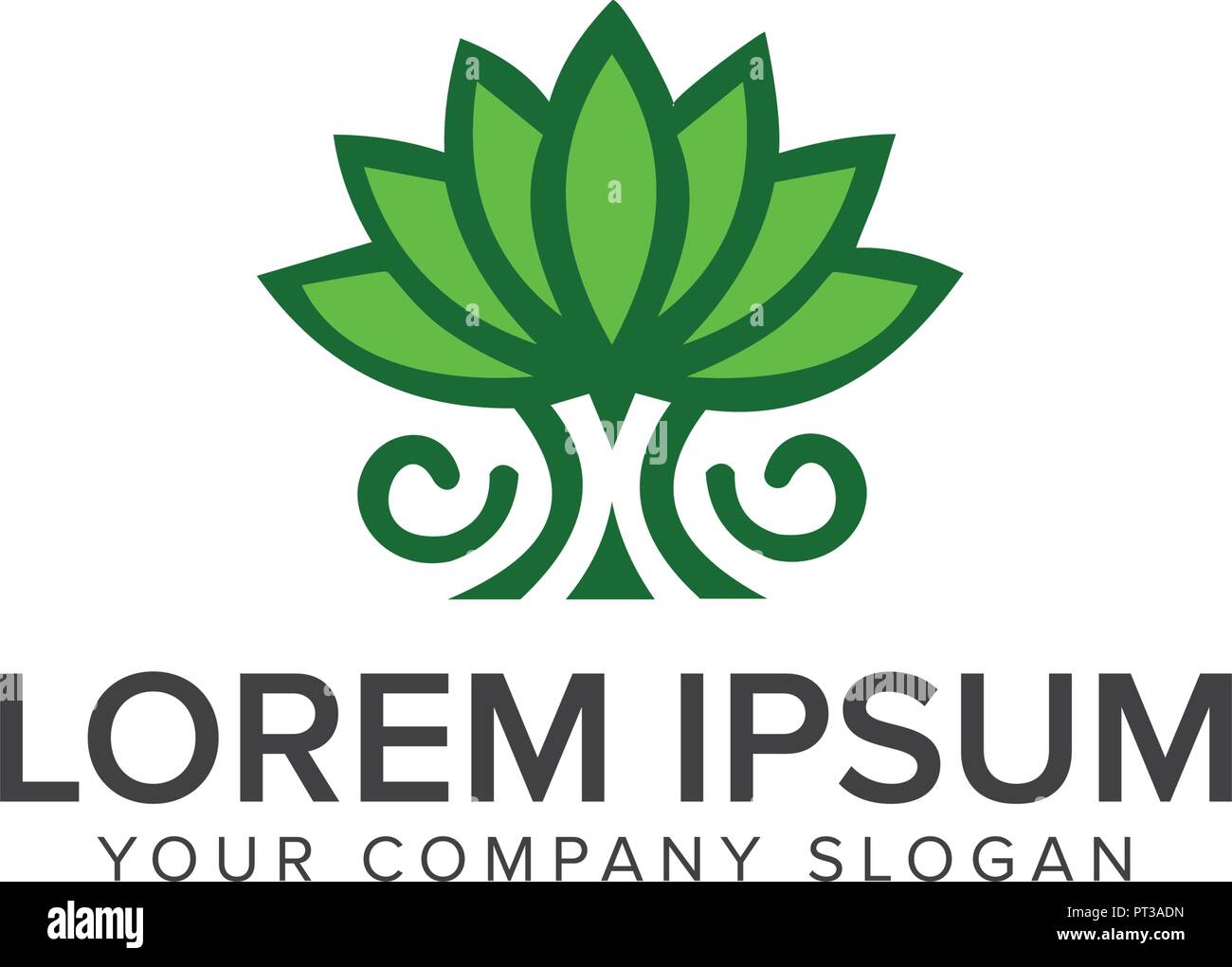 lily flower logo design concept template Stock Vector Image & Art - Alamy