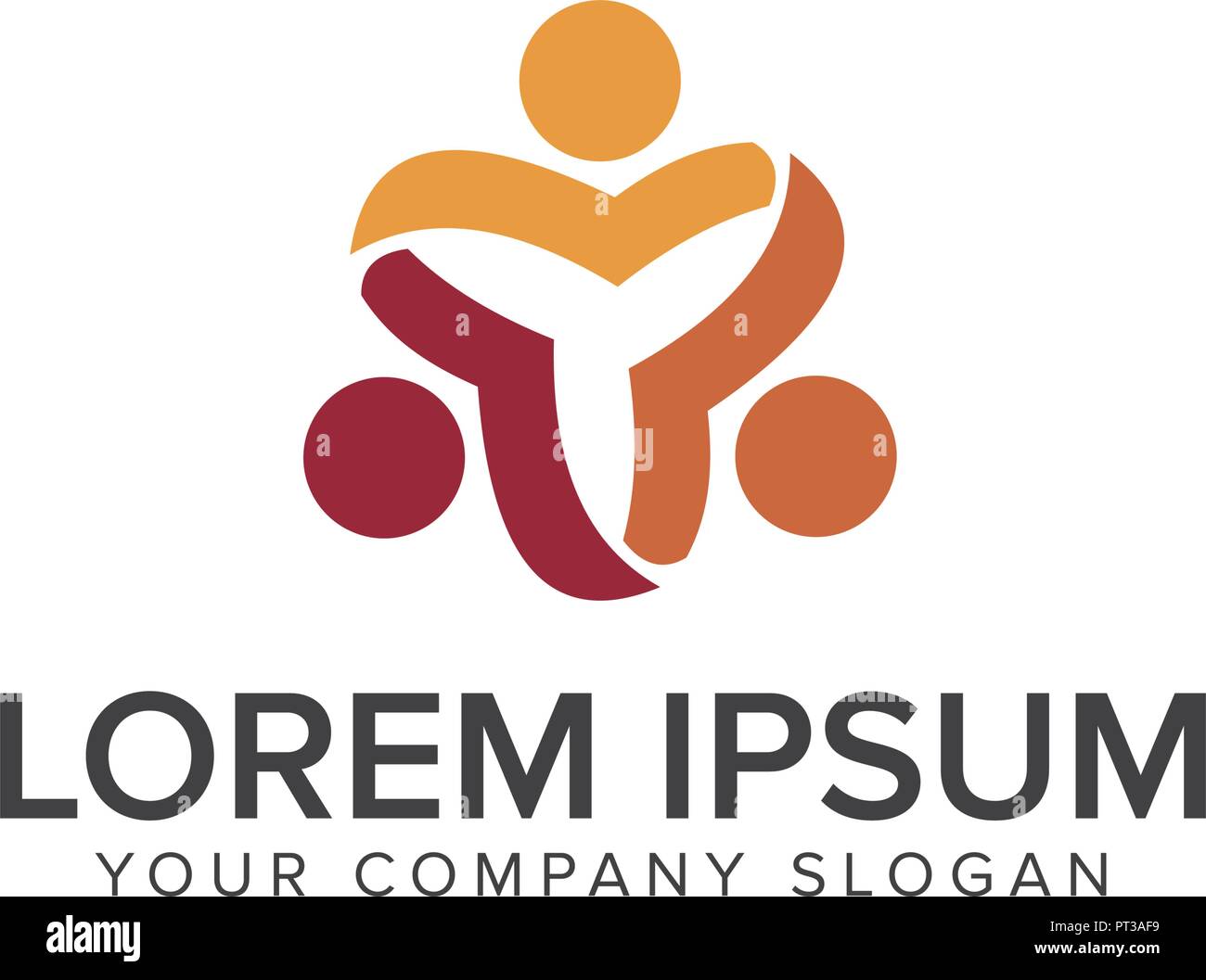 people network partners logo design concept template Stock Vector Image ...