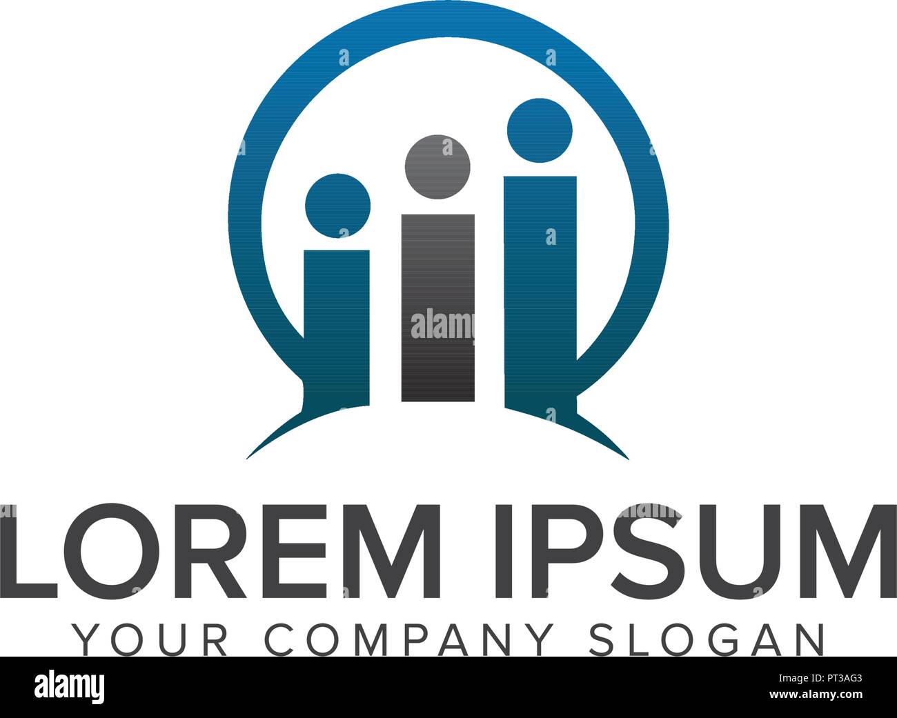 bussiness man people logo design concept template Stock Vector Image ...
