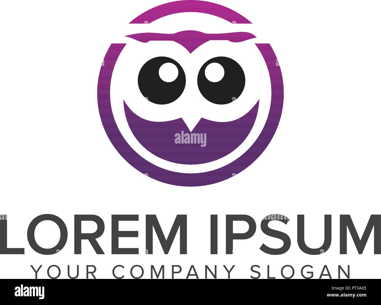 The eyes of owls. Education logo design concept template Stock Vector ...