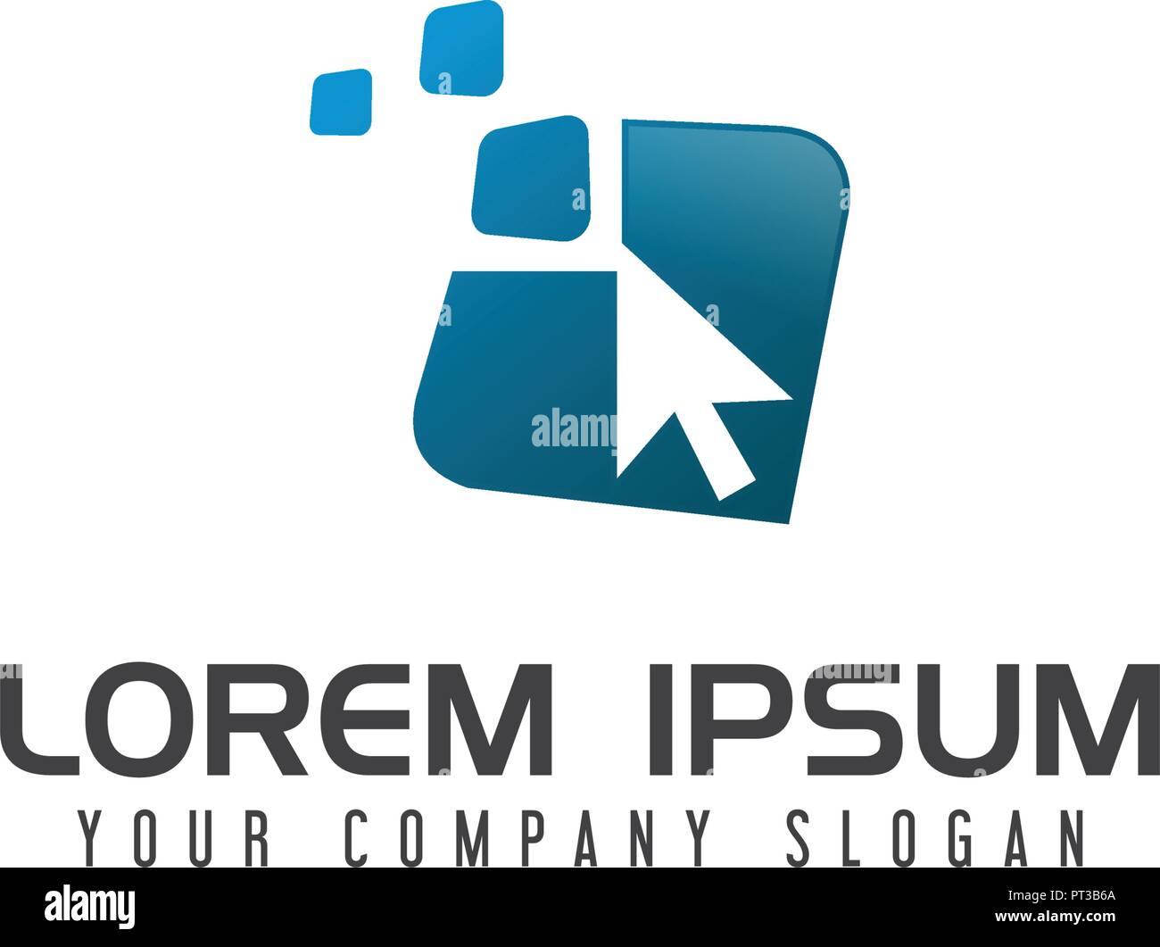 pointer logo. internet Technology logo design concept template Stock ...