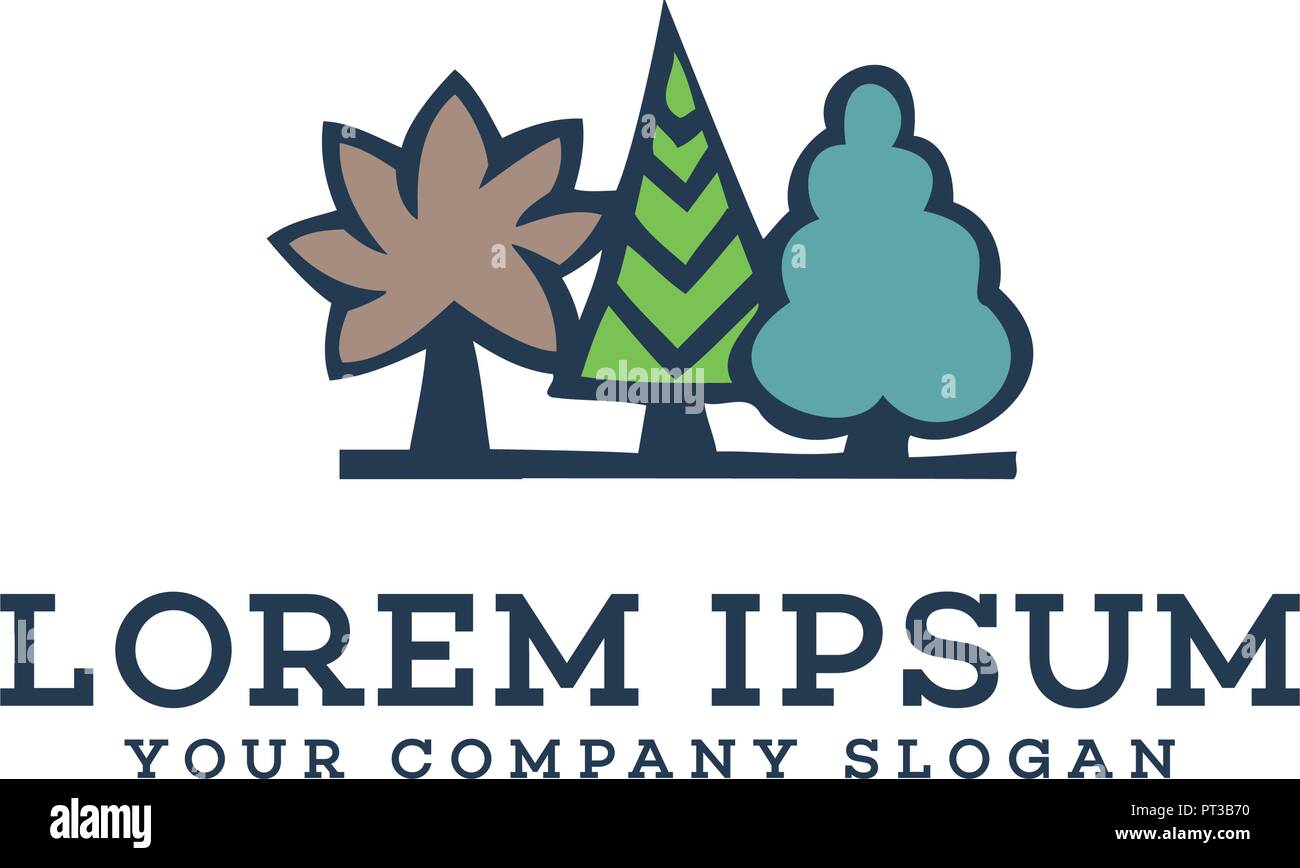 Tree landscaping logo design concept template Stock Vector Image & Art ...