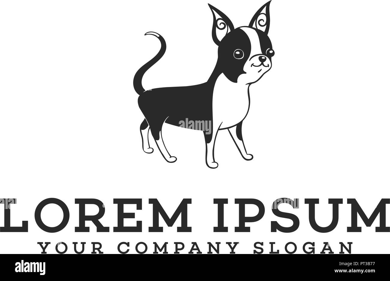 Stand dog logo. pet dog logo logo design concept template Stock Vector ...