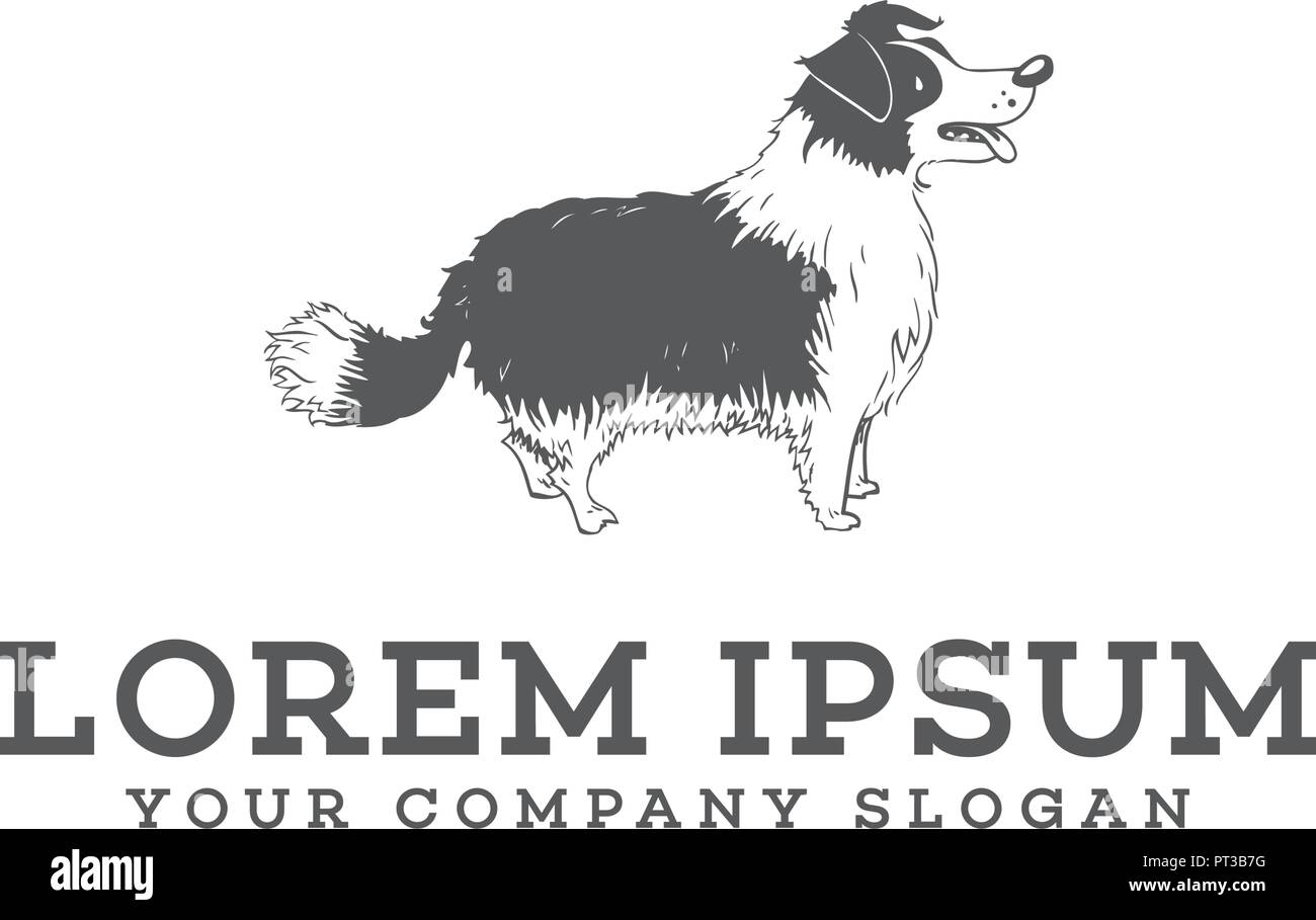 Stand dog logo. pet dog logo design concept template Stock Vector Image ...