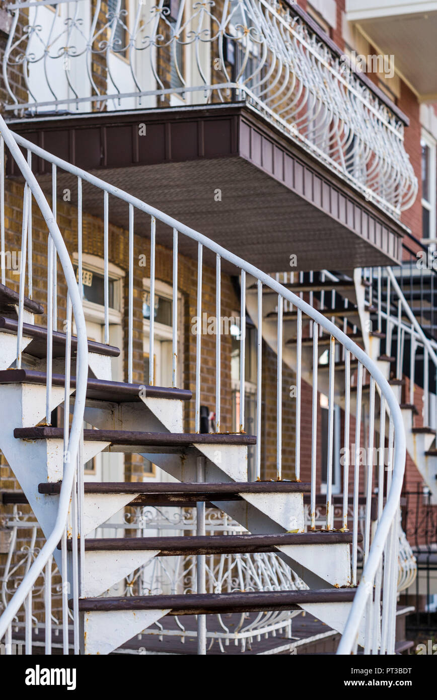 Traditional montreal exterior stairs hi-res stock photography and ...