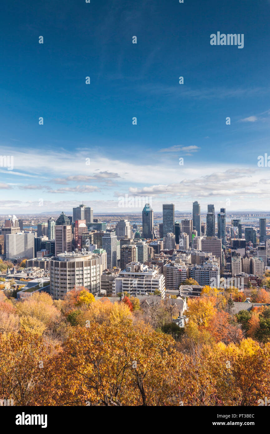 Montreal skyline from mount royal hi-res stock photography and images ...