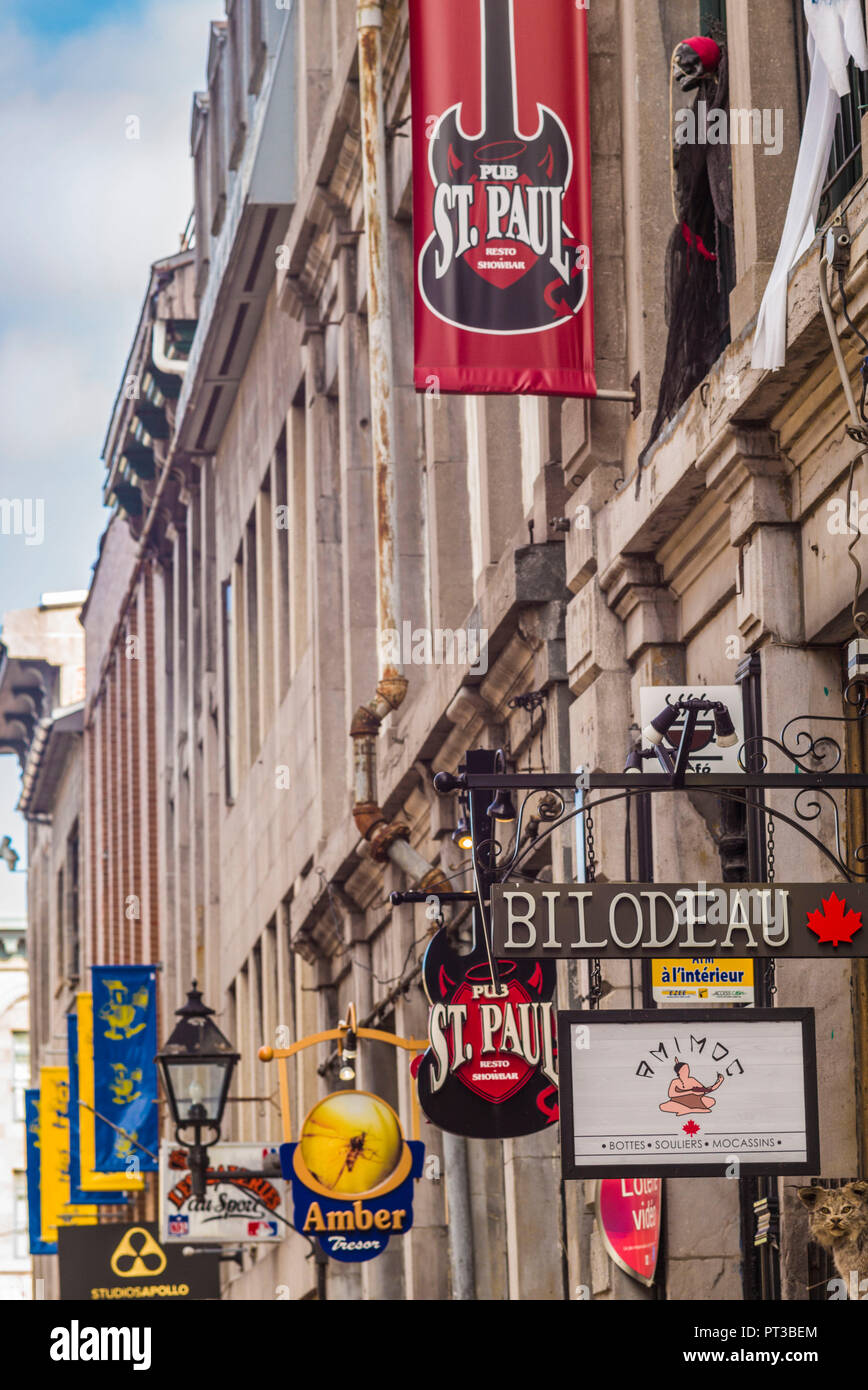 Signs along rue st paul hi-res stock photography and images - Alamy