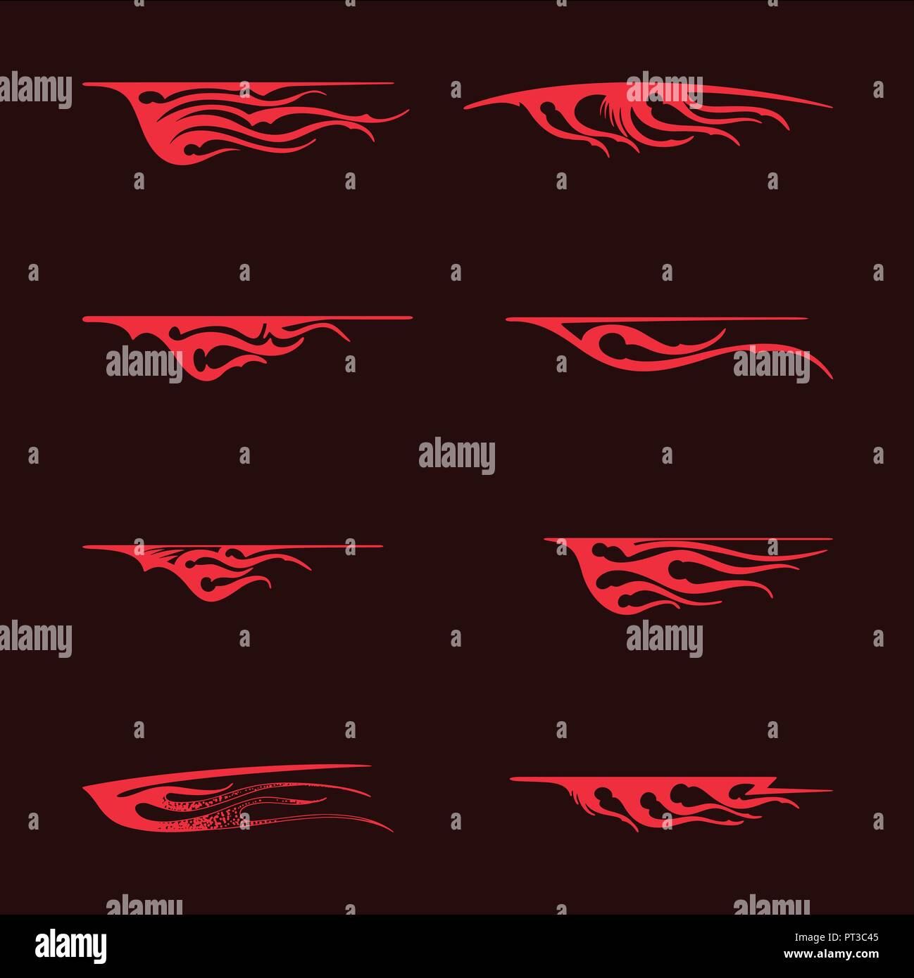 tribal vehicle graphic, flame vehicle graphic wrap design Stock Vector ...