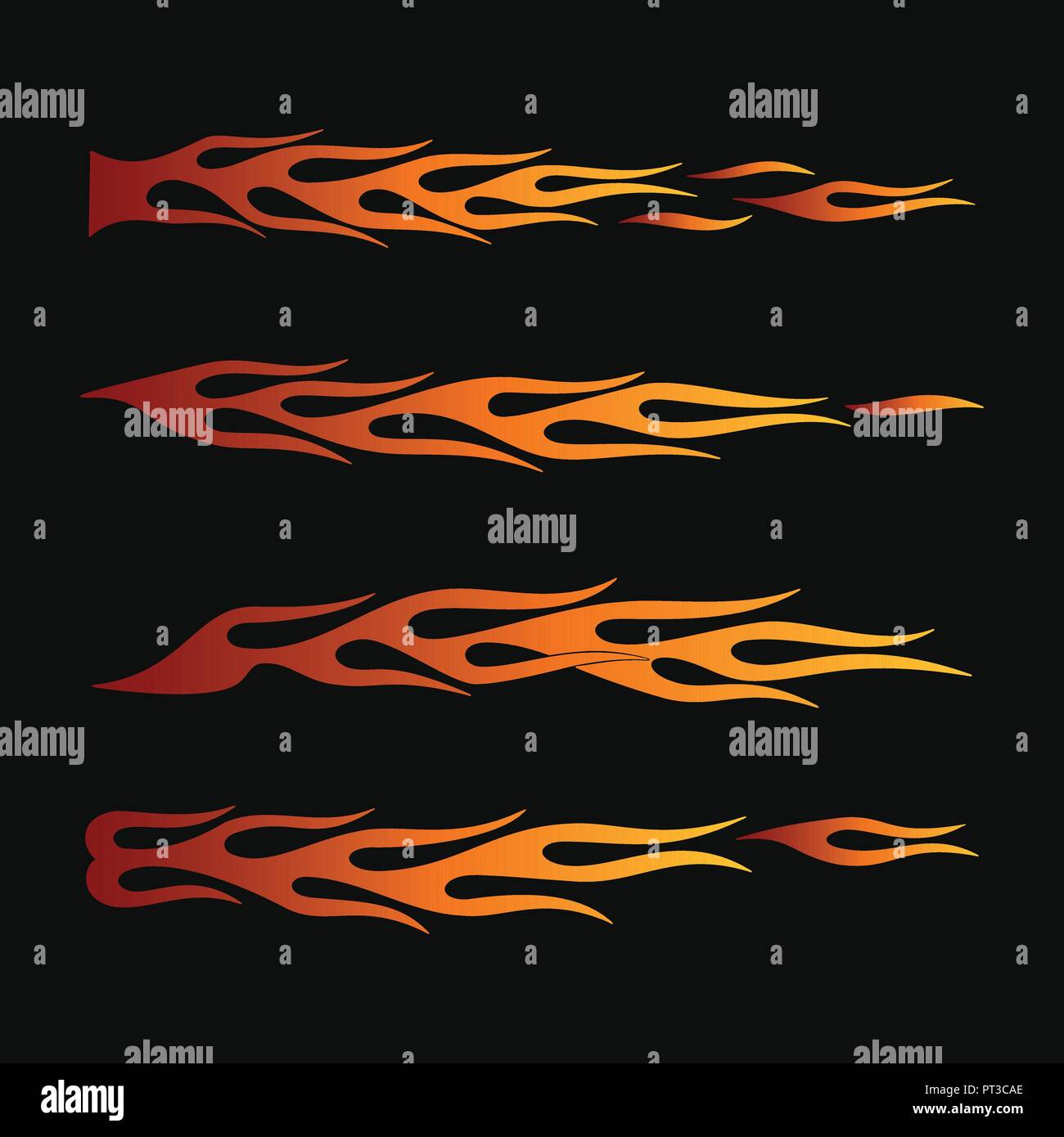 fire flames in tribal style for tattoo, vehicle and t-shirt decoration ...