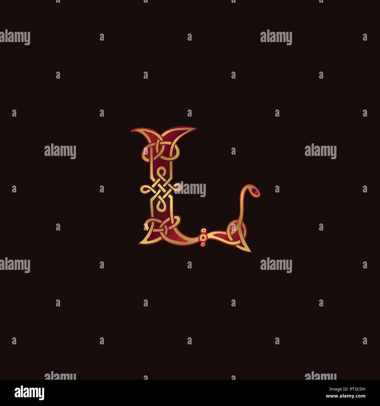 luxury letter L Decoration Logo design concept template Stock Vector ...