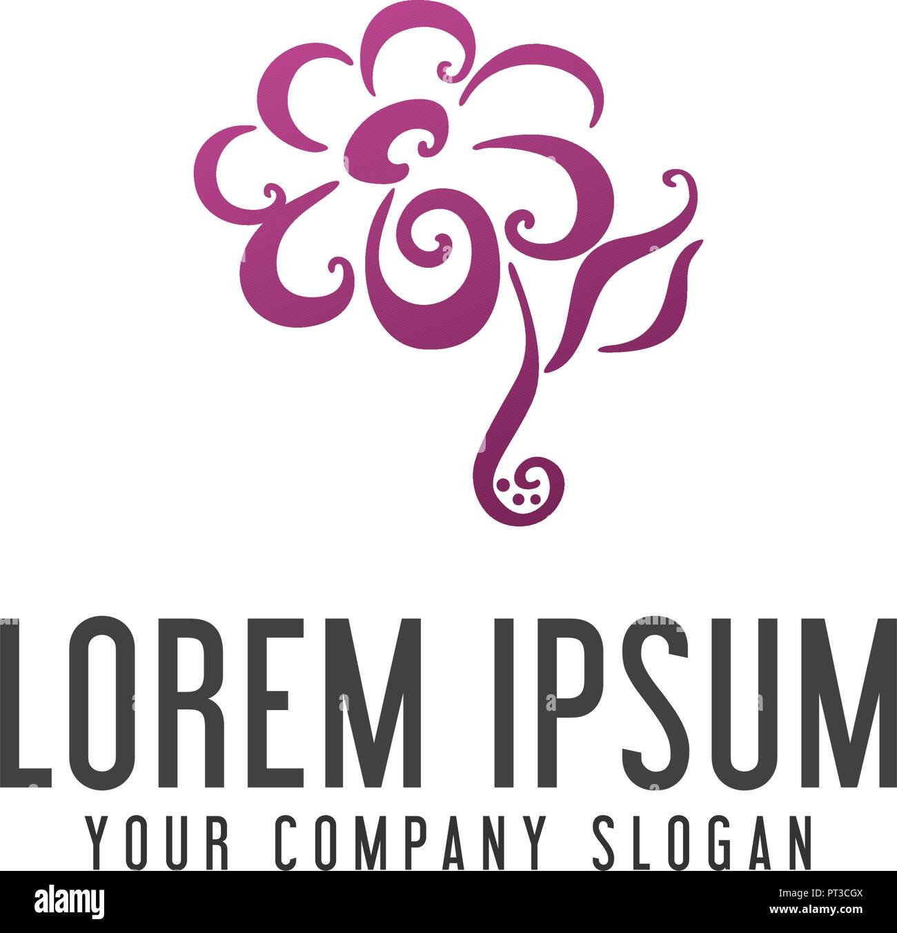 Vintage style flower Stock Vector Images - Alamy