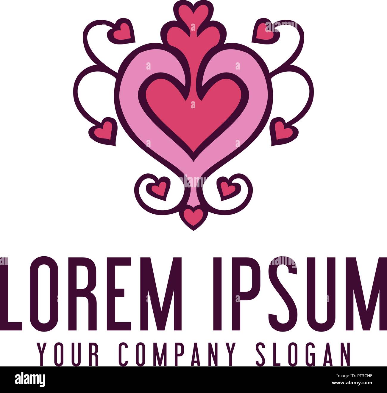 love decoration logo design concept template Stock Vector Image & Art ...