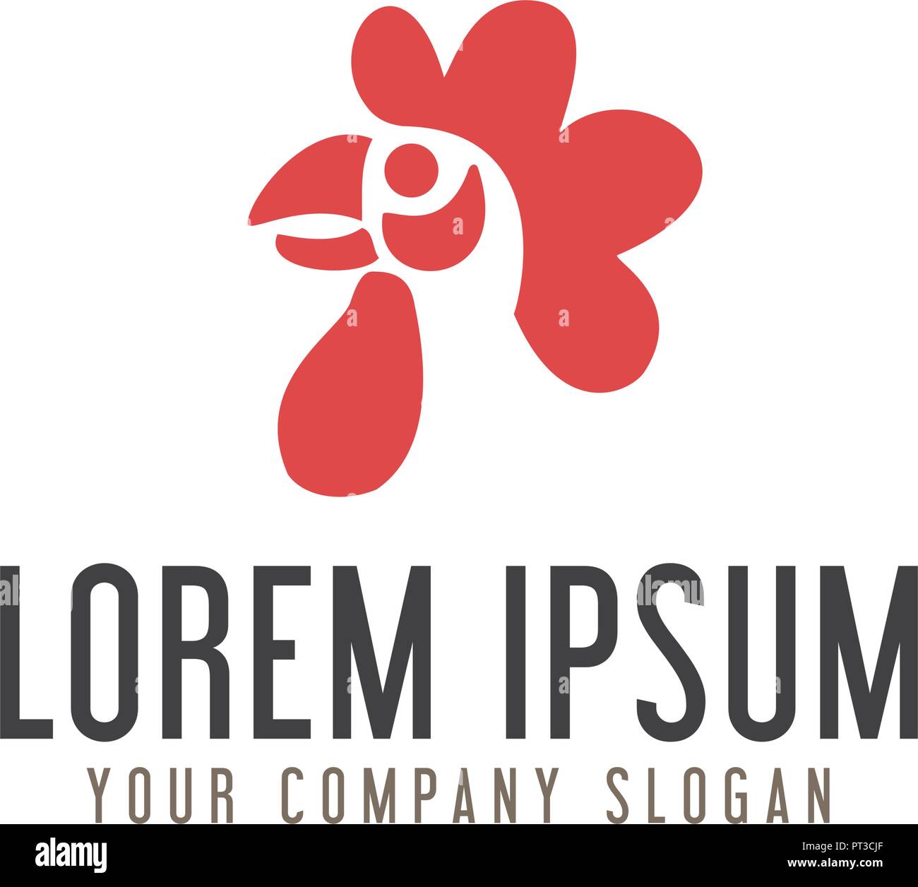 head Chicken logo design concept template Stock Vector Image & Art - Alamy