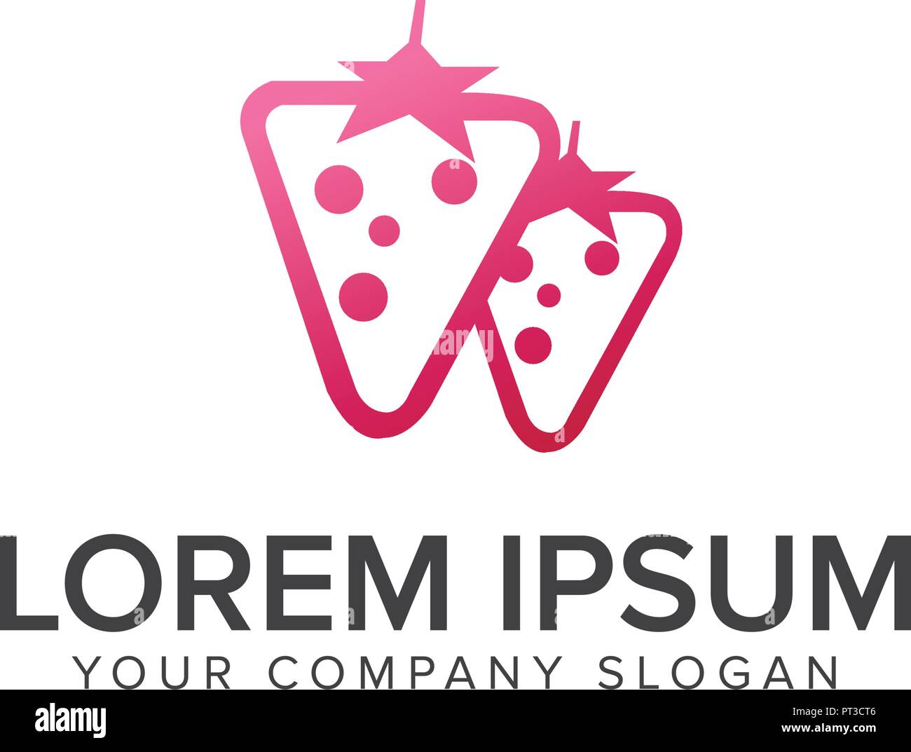 strawberry logo design concept template Stock Vector Image & Art - Alamy