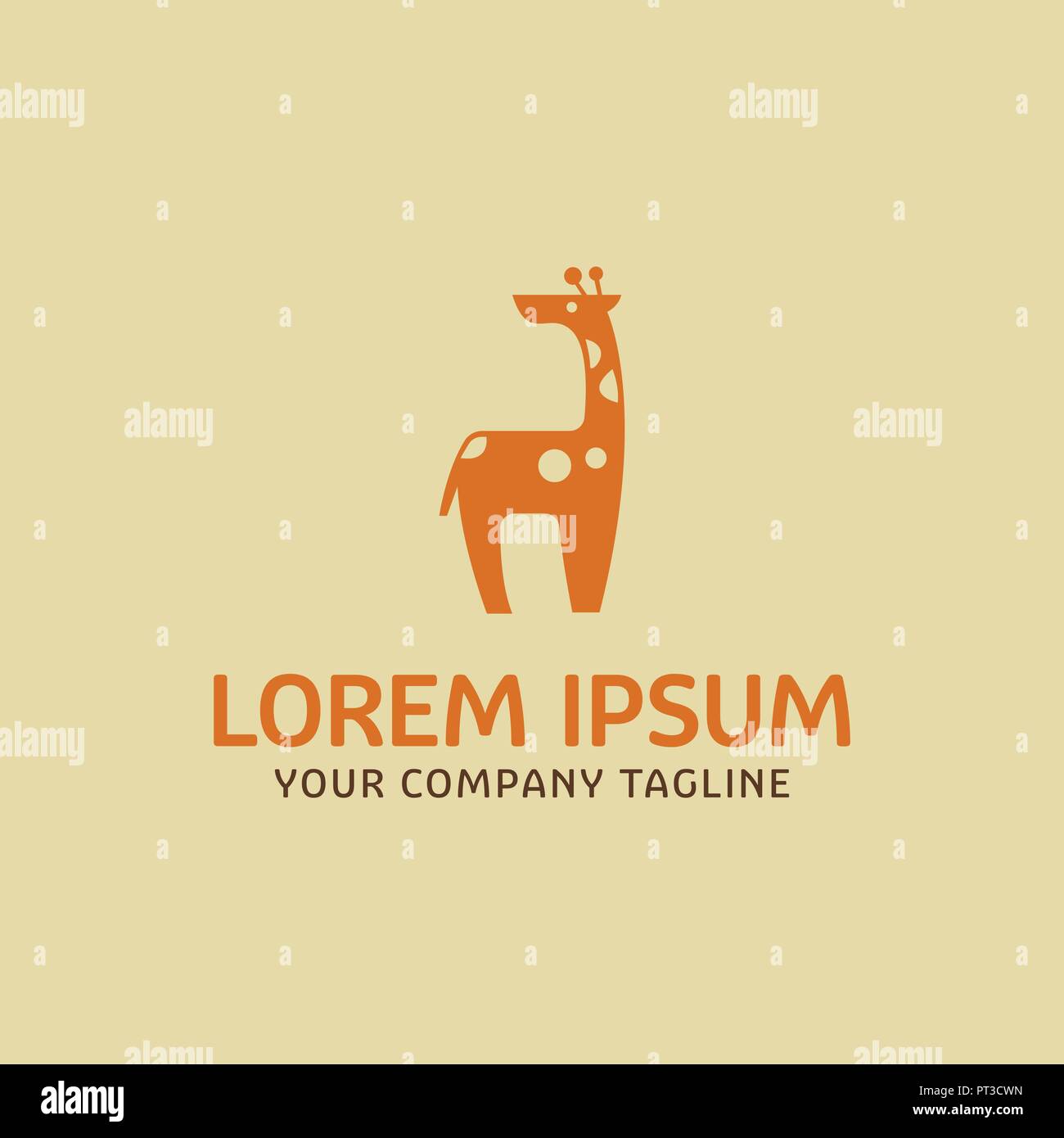 Cute giraffes logo design concept template Stock Vector Image & Art - Alamy