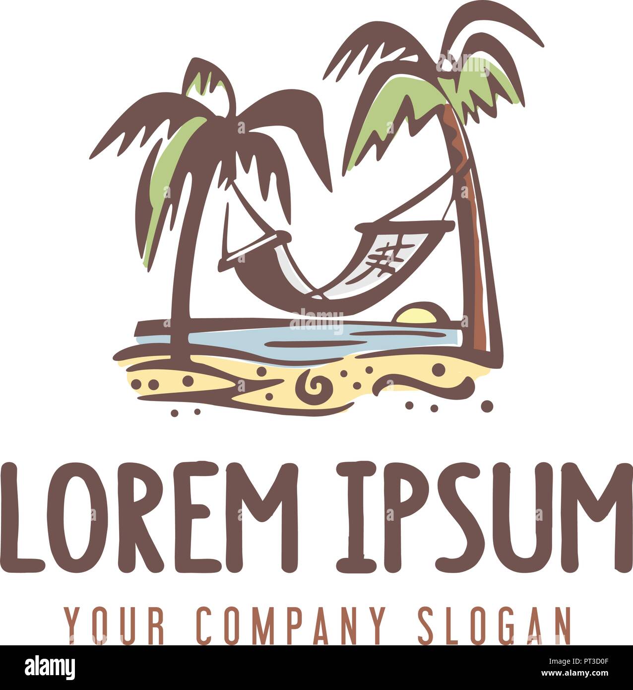 summer vacation logo. retro style design concept template Stock Vector ...