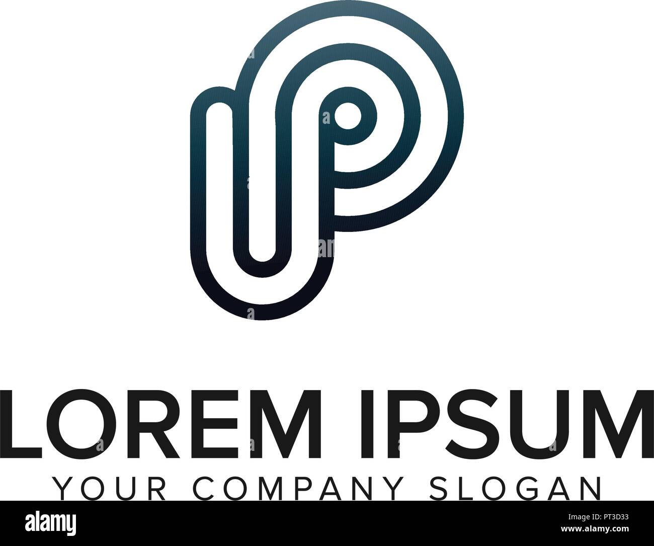 simple letter P Logo design concept template Stock Vector Image & Art ...