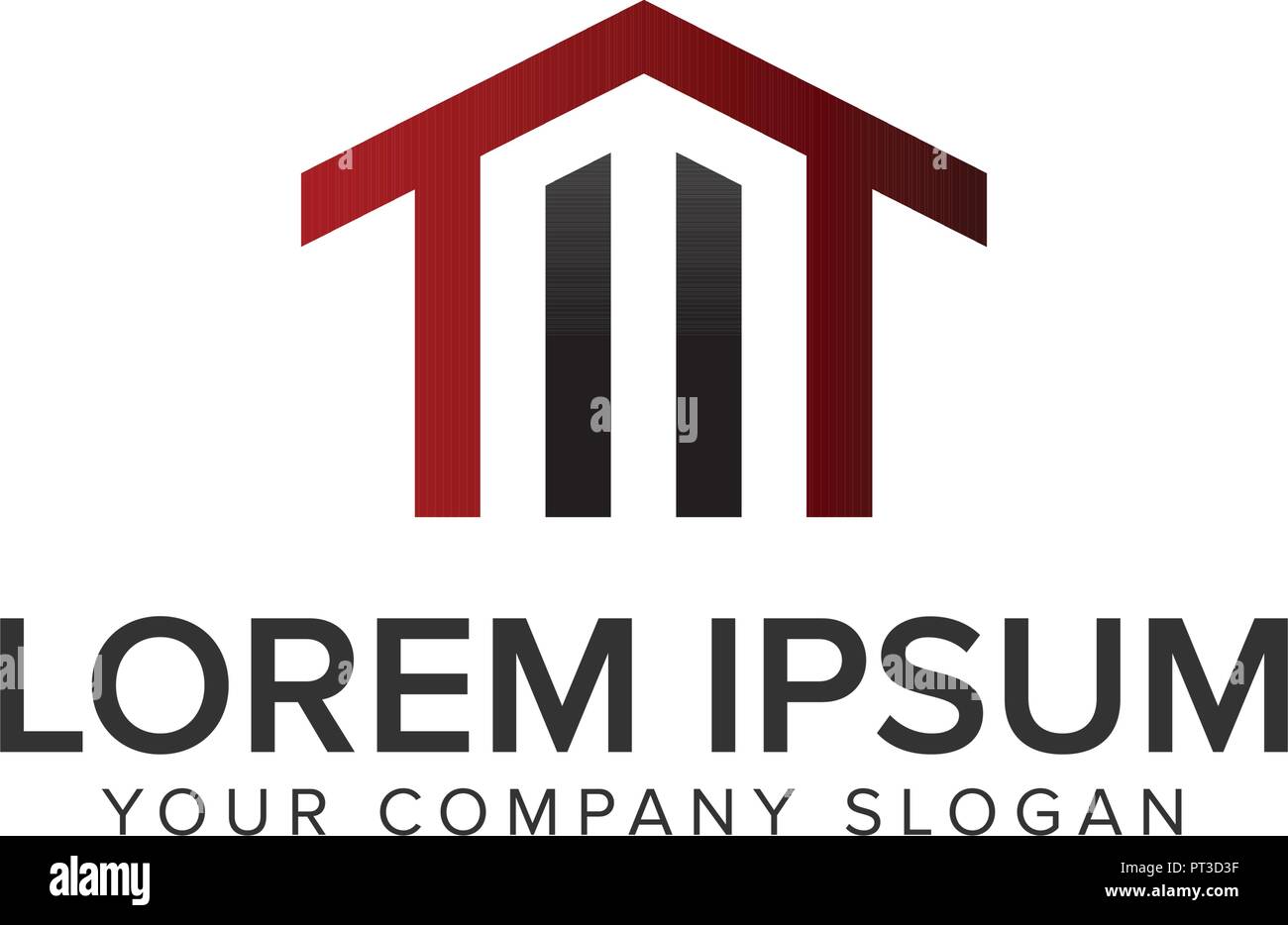 letter M real estate logo design concept template Stock Vector Image ...