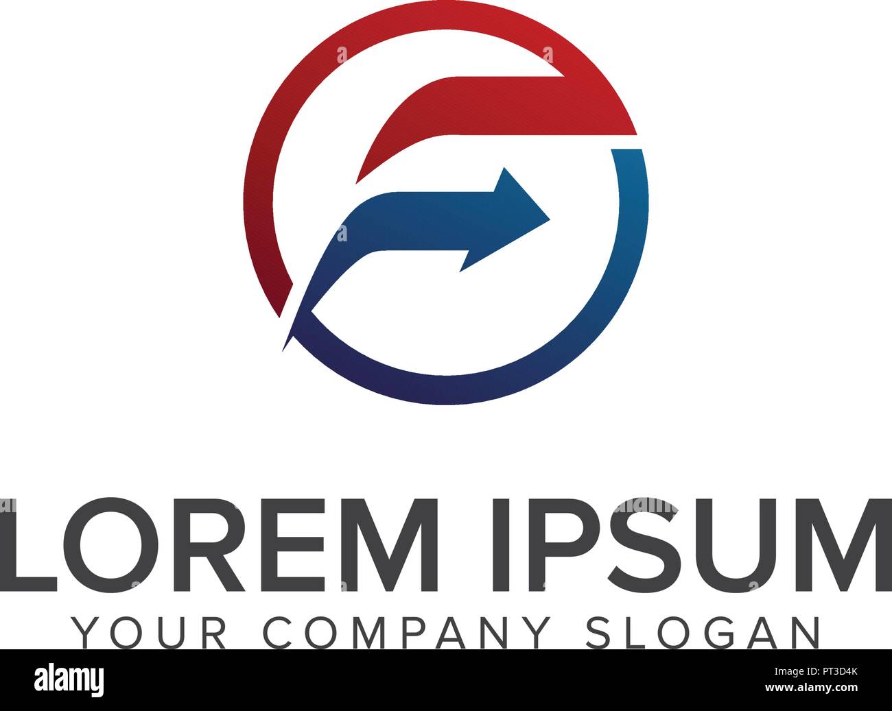 Letter F arrow Logo design concept template Stock Vector Image & Art ...