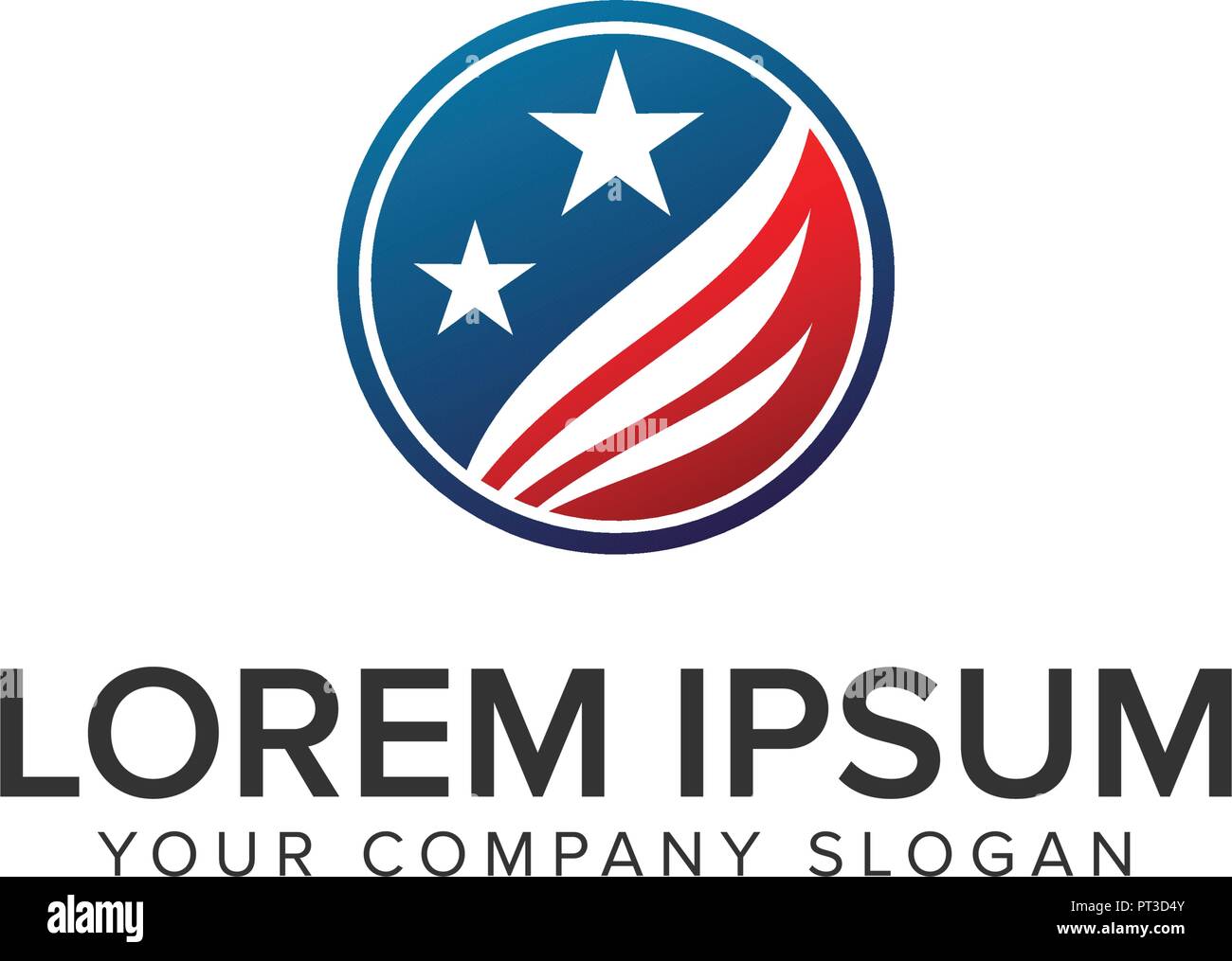 america Usa Logo circle design concept template Stock Vector Image ...