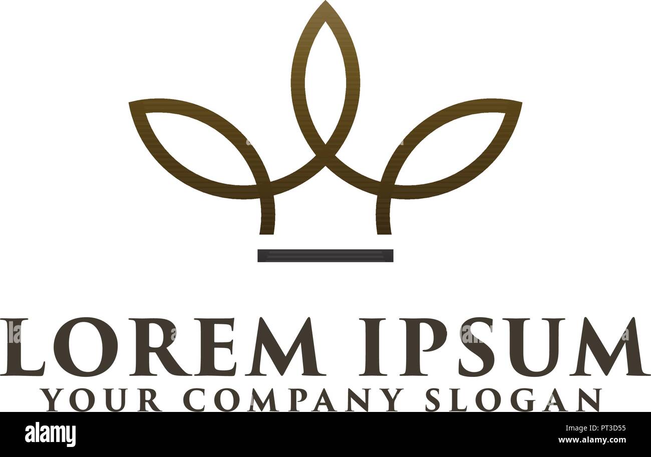 minimalist crown logo design concept template Stock Vector Image & Art ...