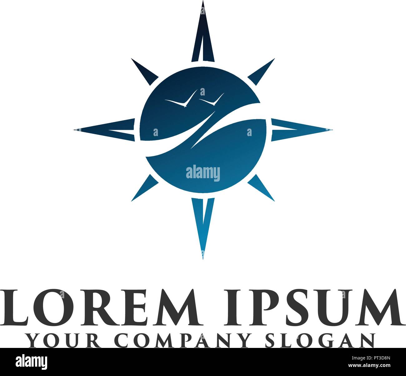 Compass Logo Design Concept Template Stock Vector Image And Art Alamy