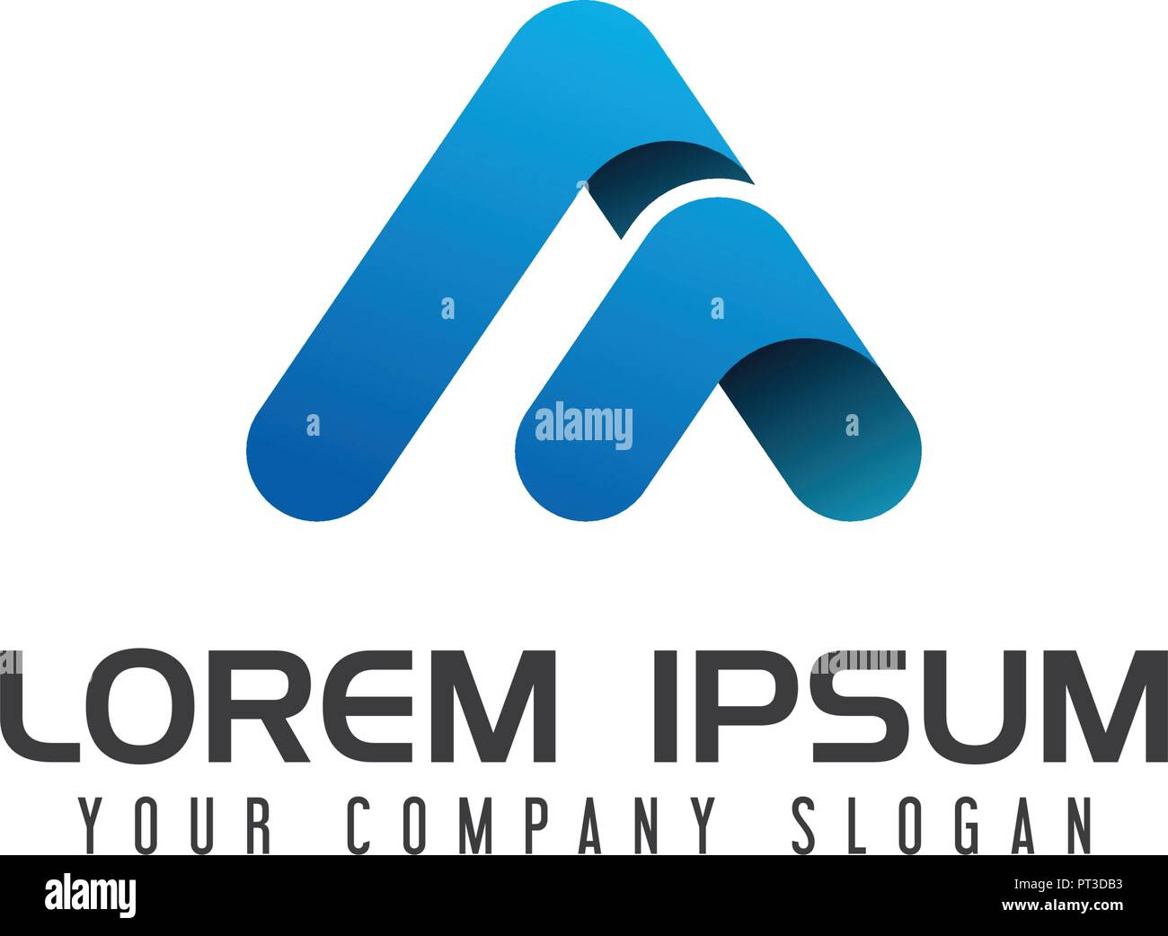 Modern letter A technology Logo design concept template Stock Vector ...